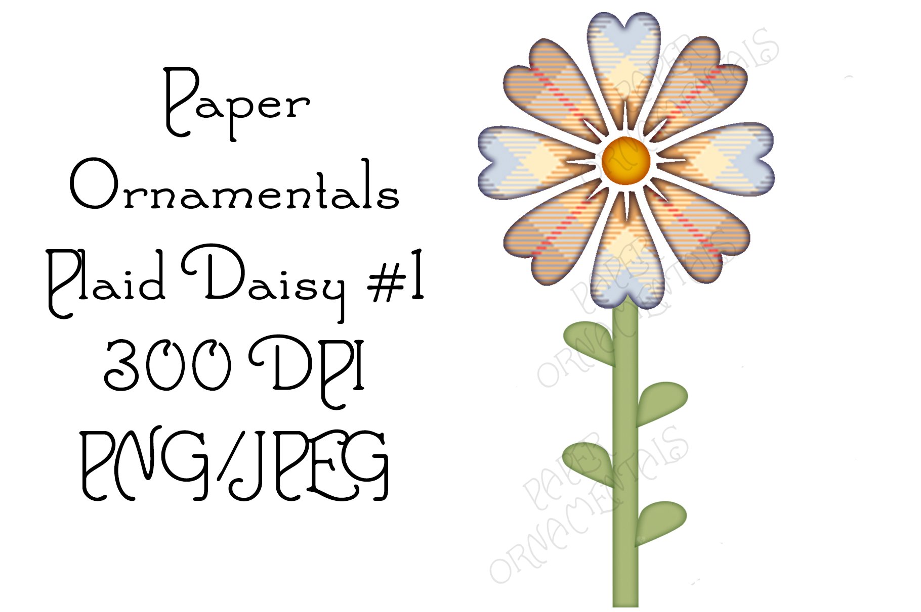 Clip Art, Daisy Clip Art, Plaid Daisy Flower Clip Art 1 (1332809 ...