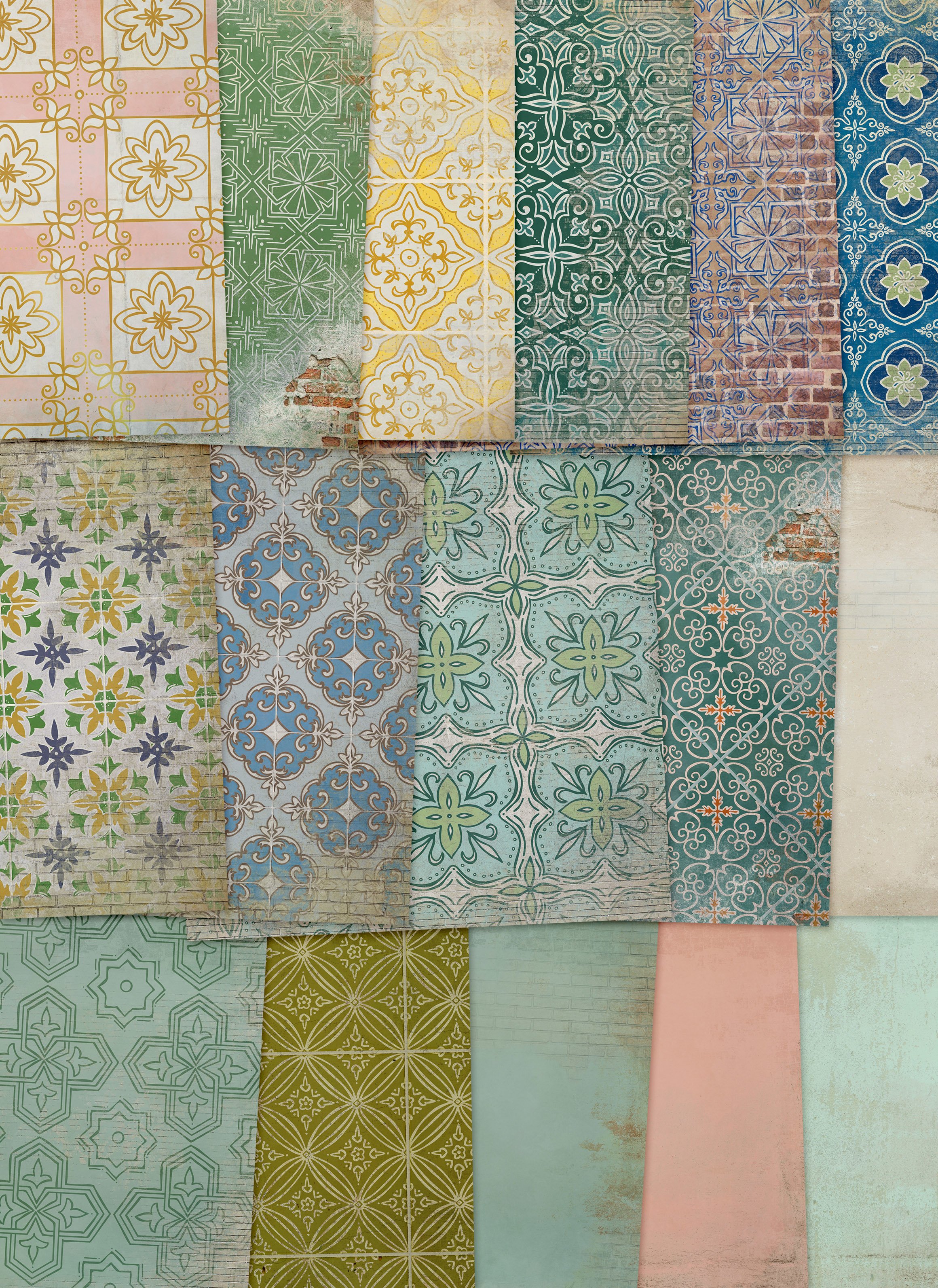Rustic Tiled Papers