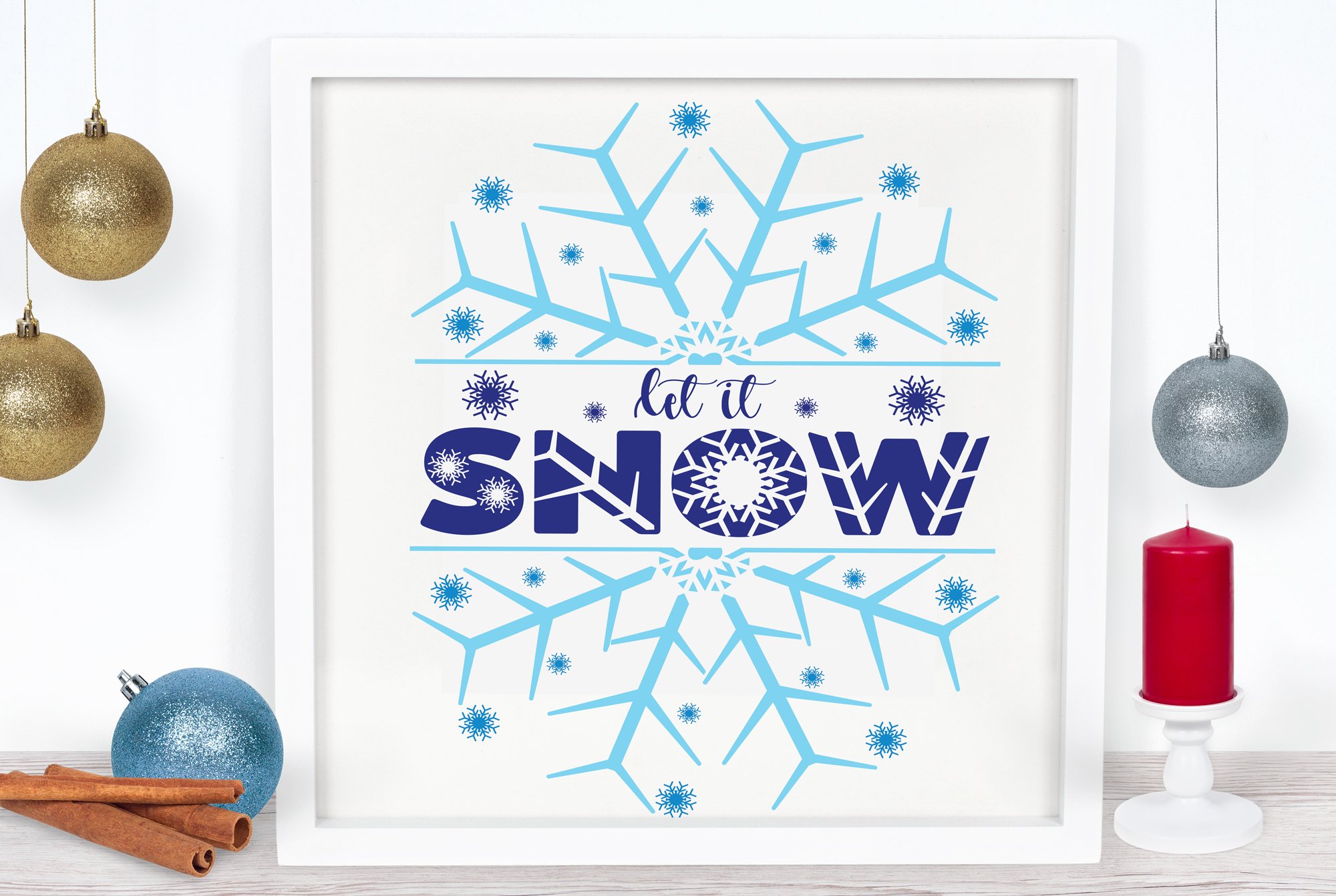 Let it Snow Cut File (402093) | SVGs | Design Bundles