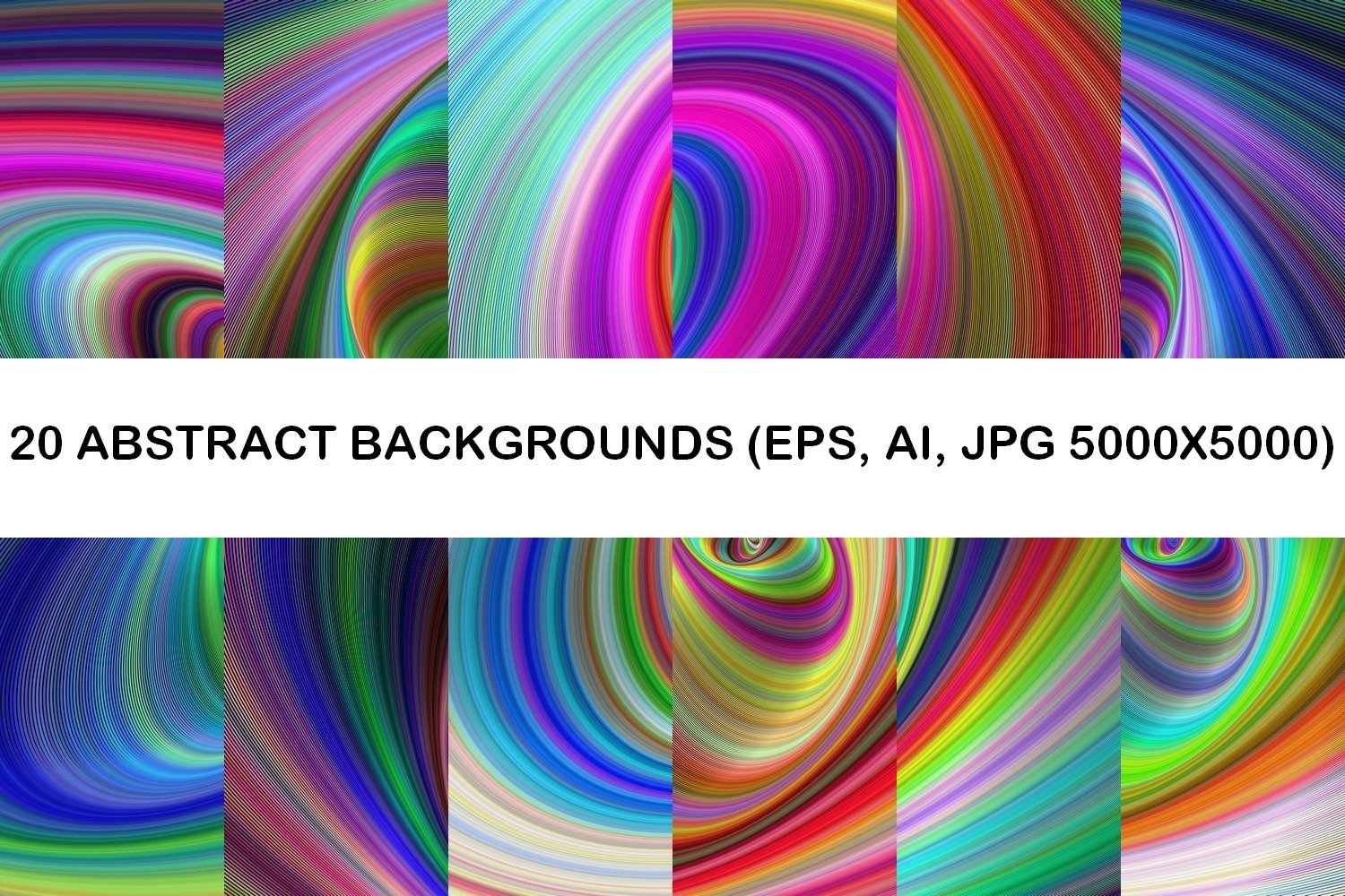 20 Abstract Backgrounds AI, EPS, JPG 5000x5000