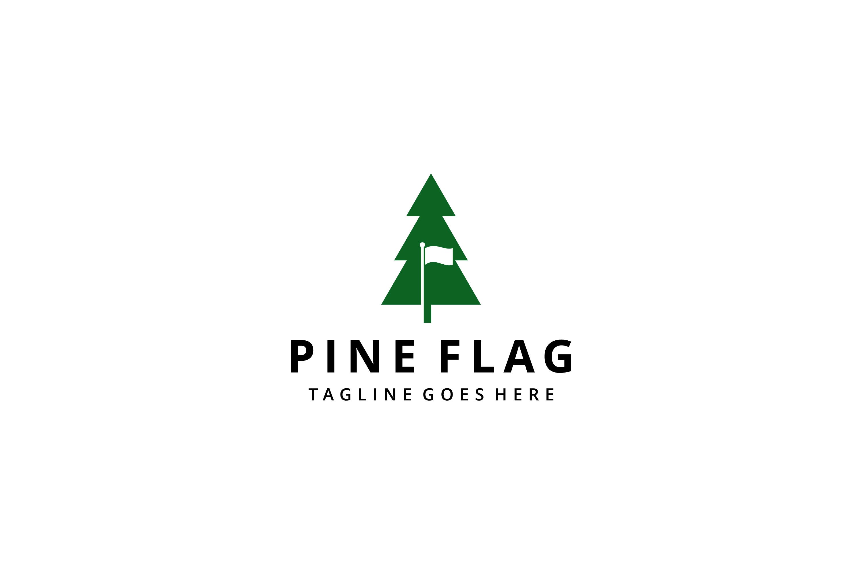 Pine flag sign (983576) | Logos | Design Bundles