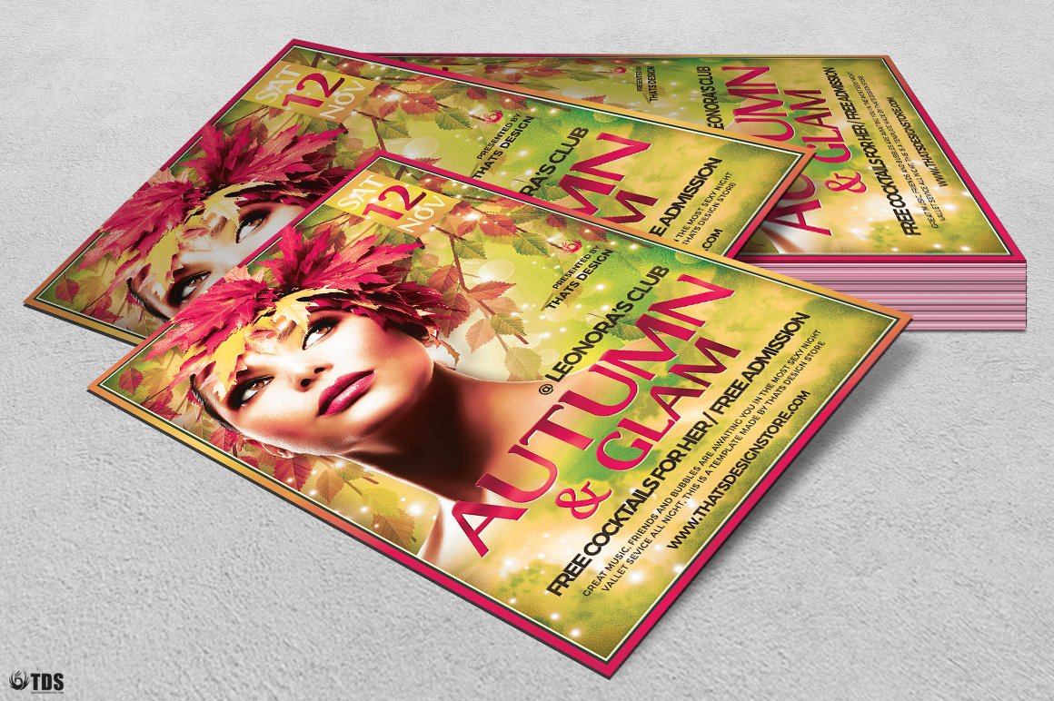 Fall in Glam Flyer Template V6 (33068) | Flyers | Design Bundles