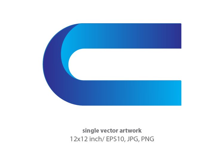 metallic blue letter c (685713) | Logos | Design Bundles