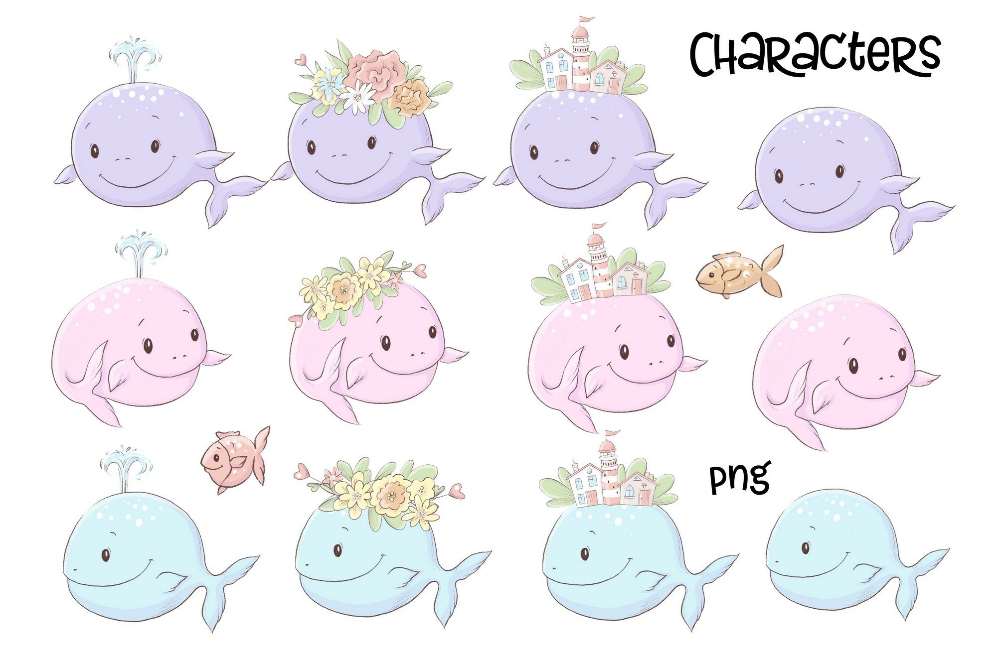 Clipart Cute Whales