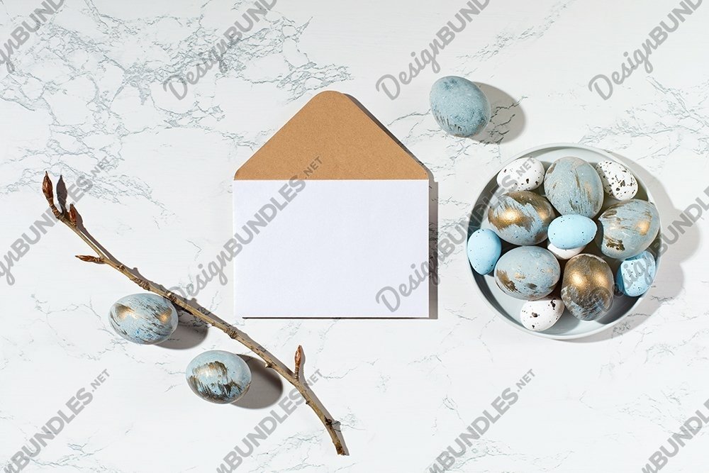 Minimal Easter card mockup (1223571) | Holiday | Design Bundles