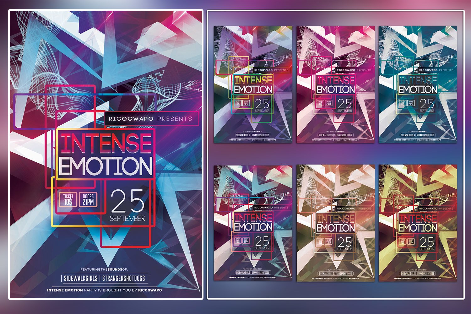 Intense Emotion Flyer Template (541038) | Flyers | Design Bundles