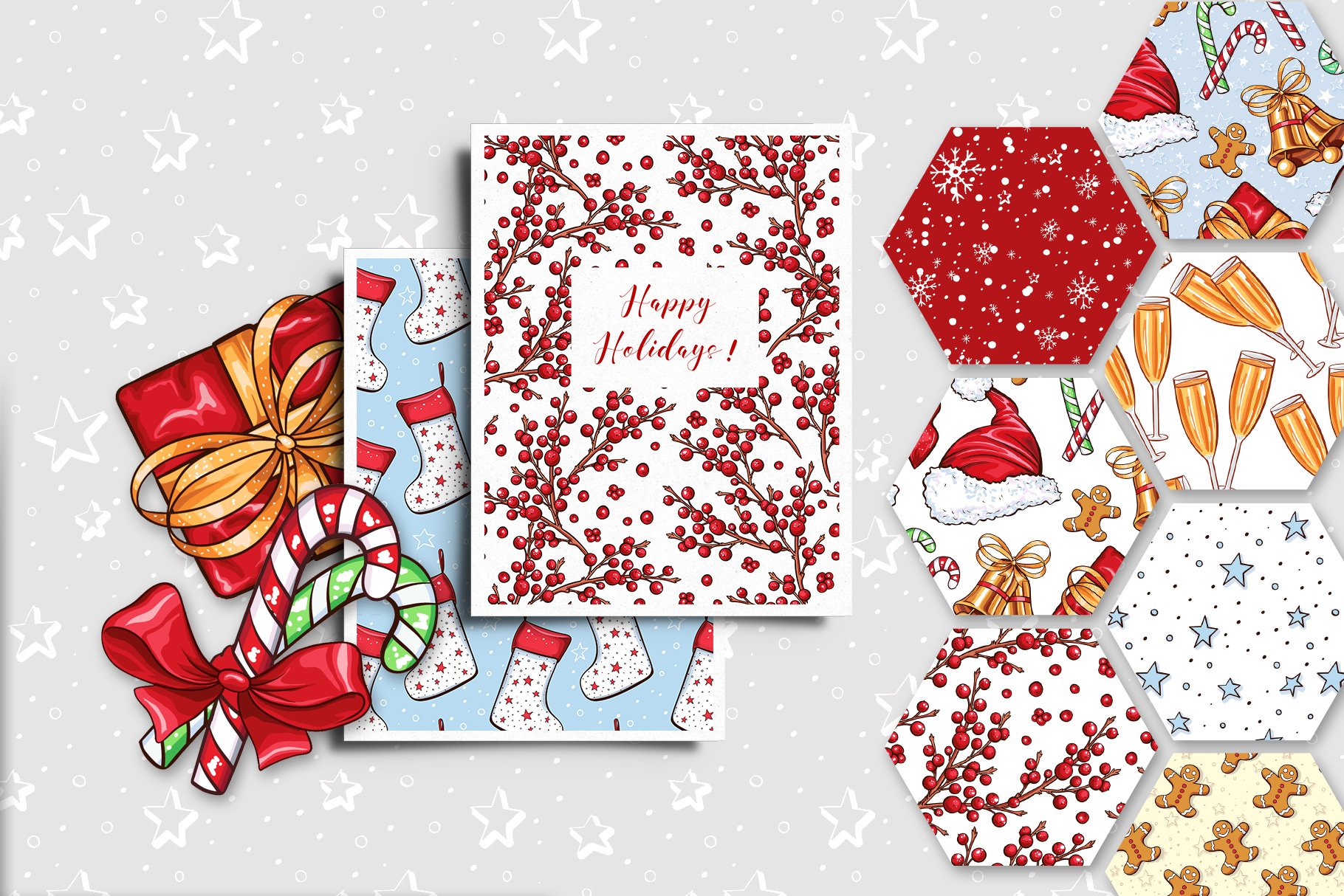 Big Xmas Patterns Collection (384963) | Patterns | Design Bundles