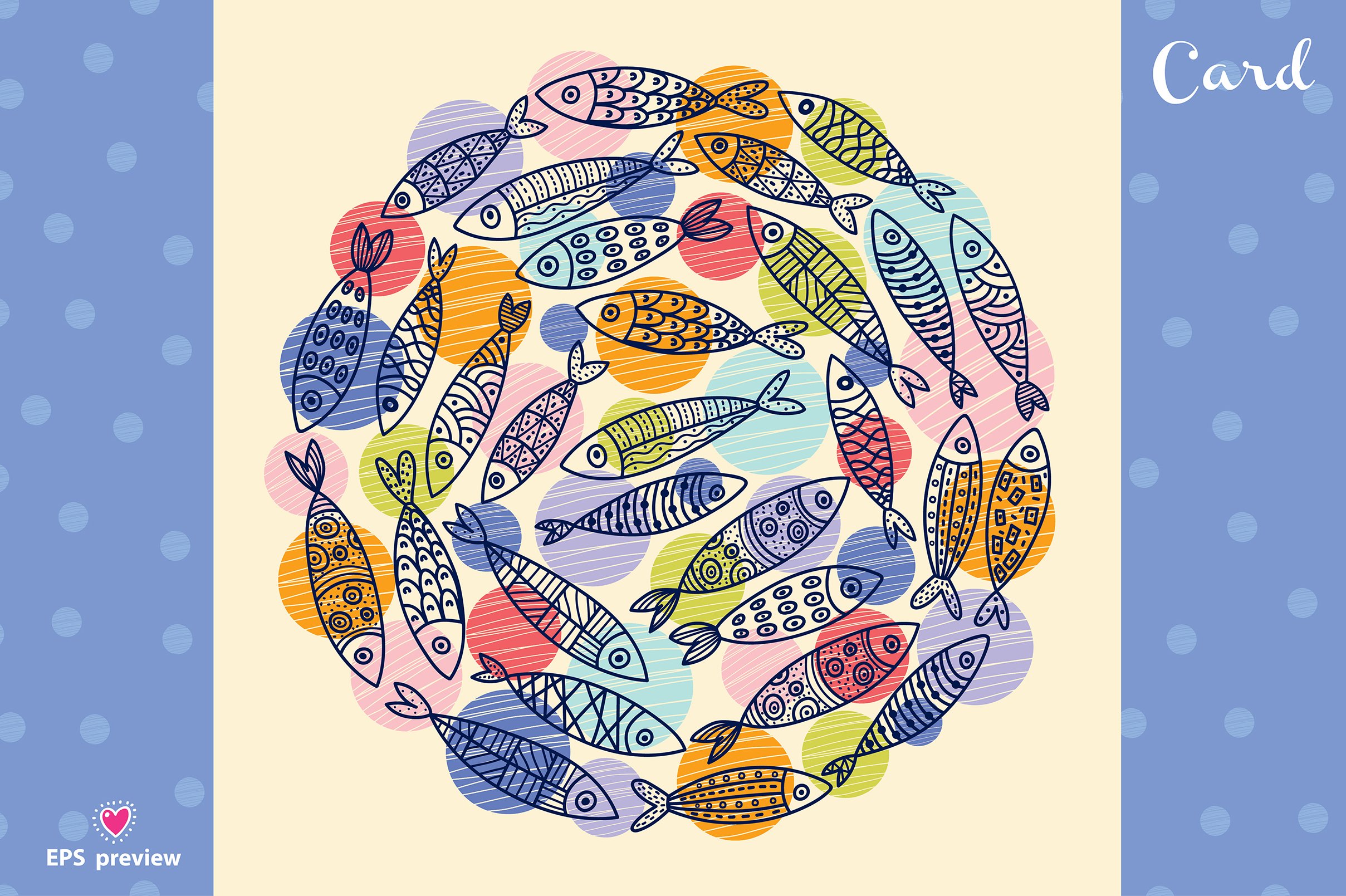 Cute fish! (124121) | Patterns | Design Bundles