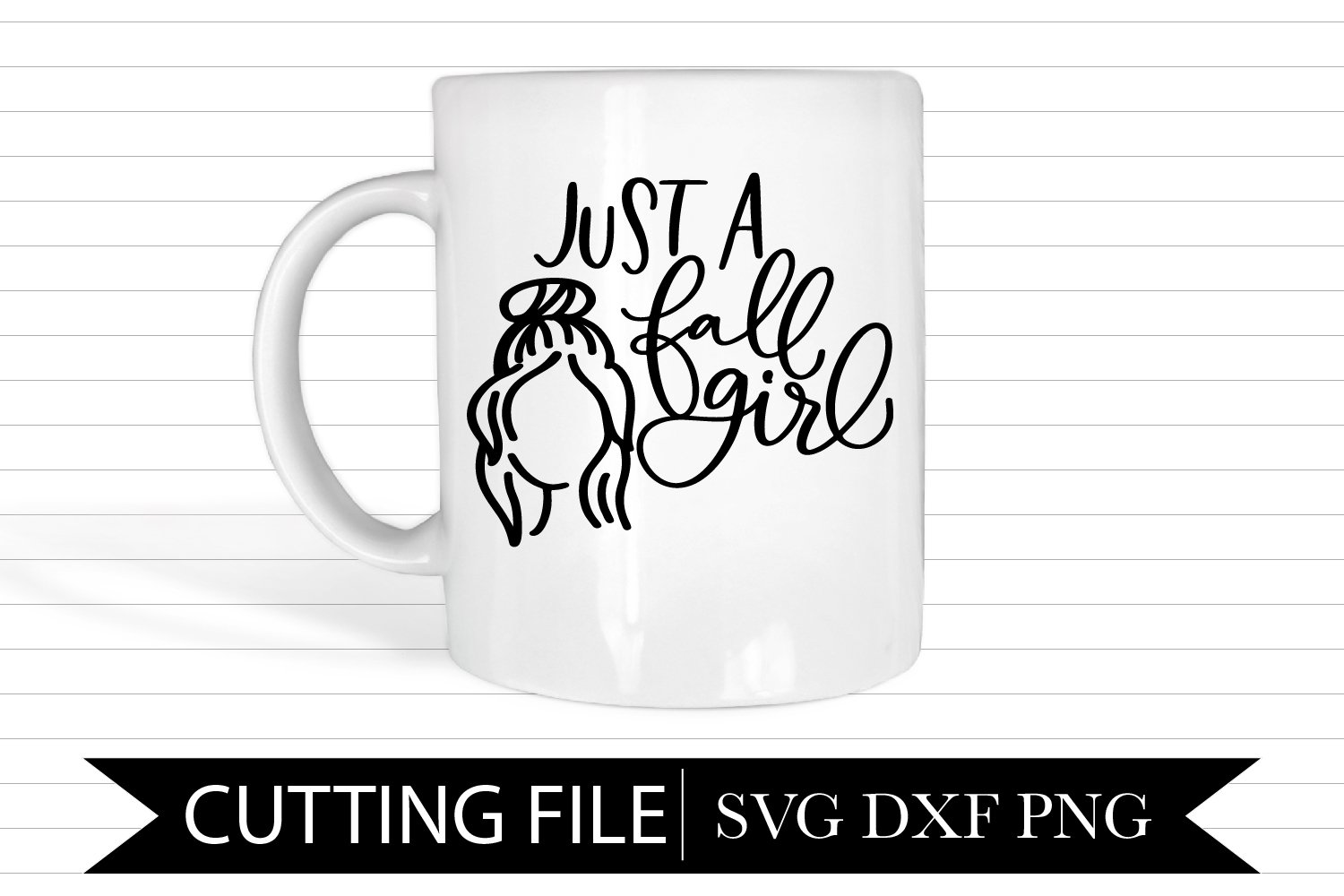 Just a fall girl - Autumn Design - Hand lettered SVG