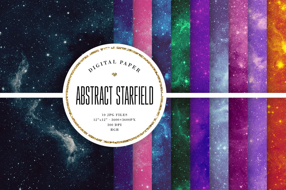 Abstract Starfield Backgrounds (402773) | Backgrounds | Design Bundles