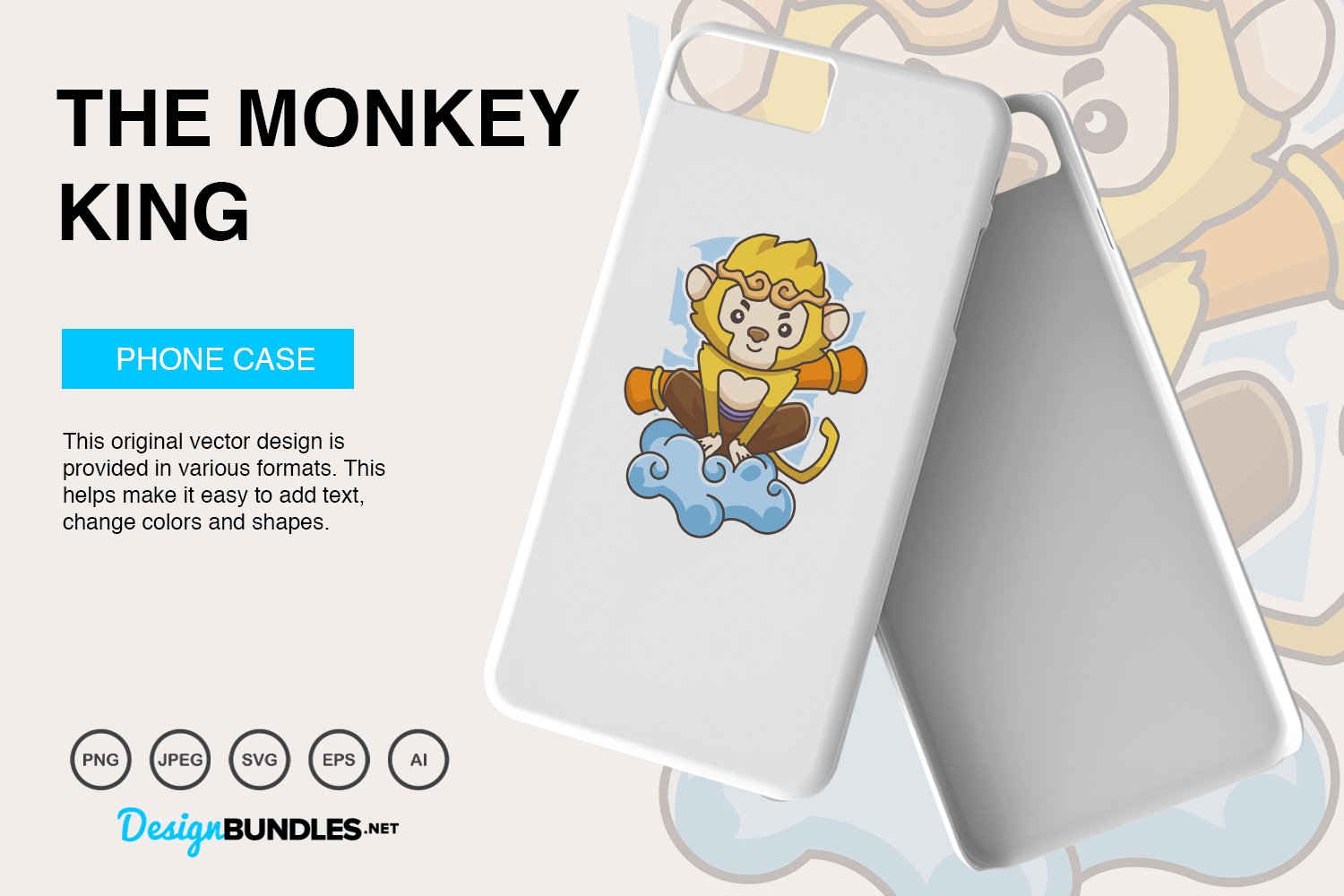 The Monkey King Vector Illustration