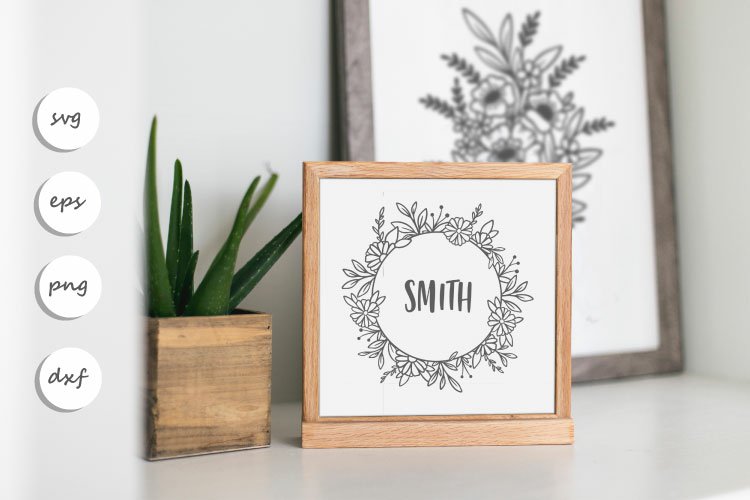 Floral frame svg file