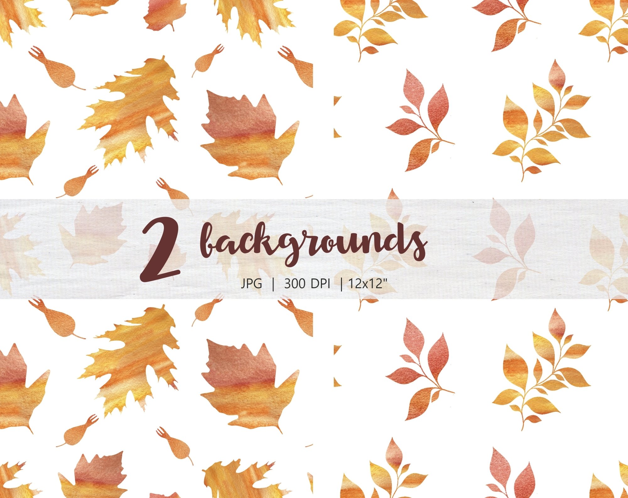 Watercolor Autumn Foliage, Watercolor Autumn Leaf Clipart (833689 ...