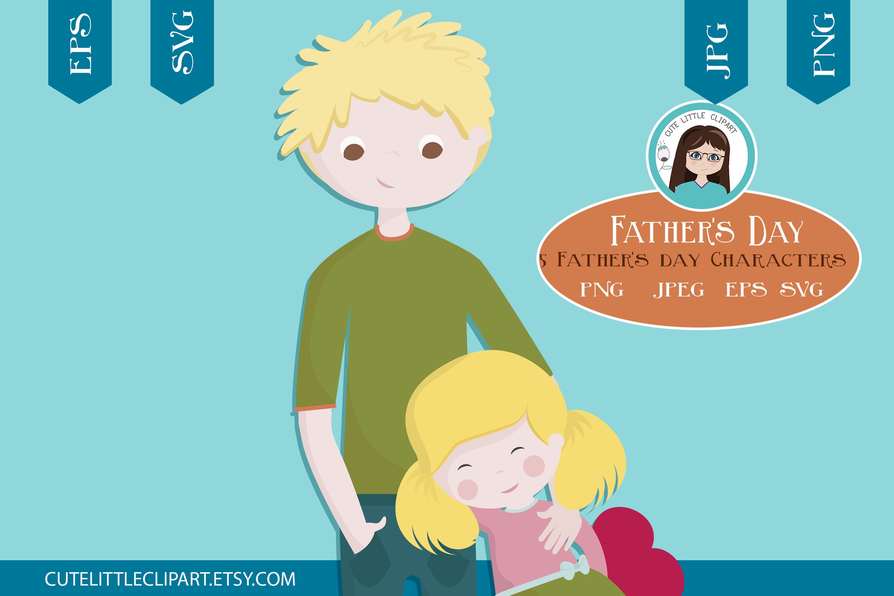 Father Day Clipart (292462) | Characters | Design Bundles