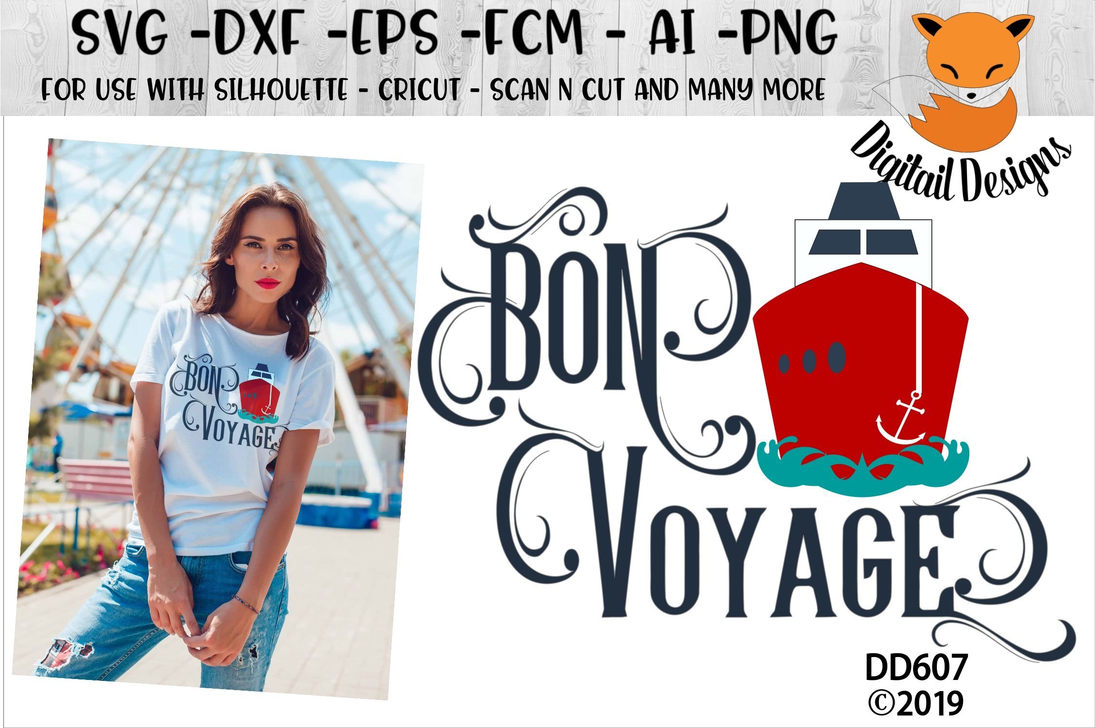 Bon Voyage SVG for Silhouette, Cricut (191839) | Cut Files | Design Bundles