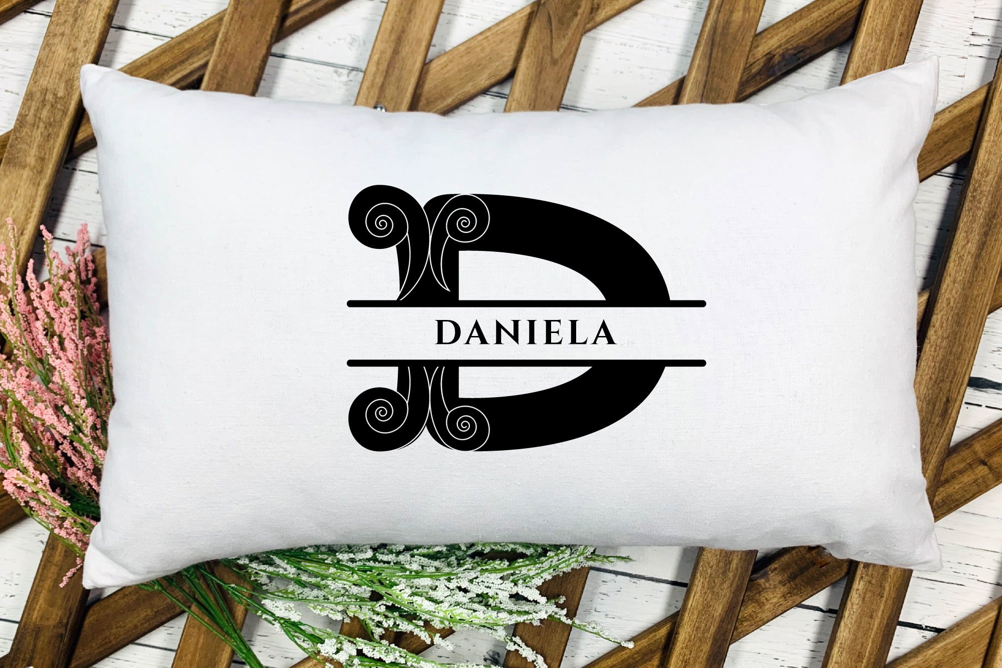 Split letter D monogram. SVG cut file (1057316) | Monograms | Design ...
