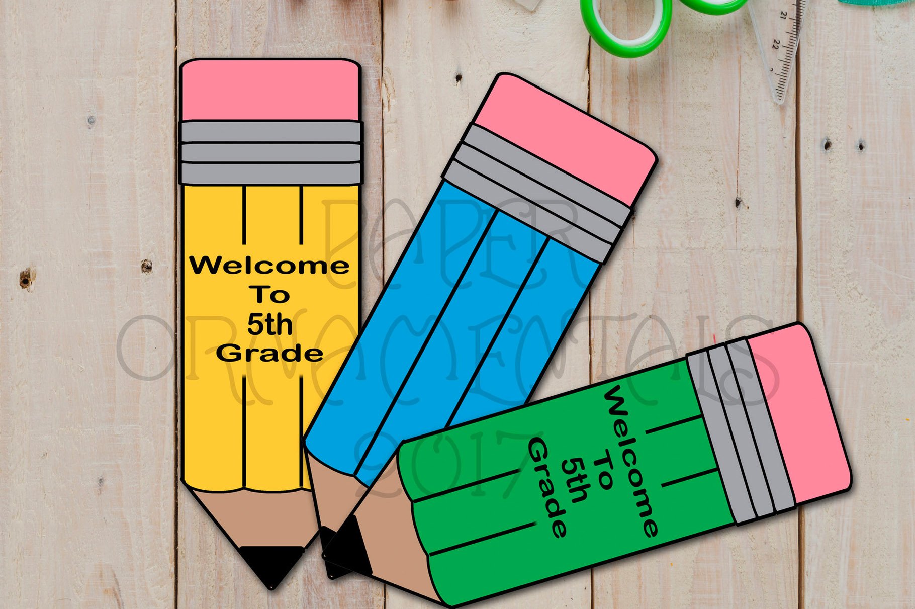 Pencil Bookmark Template