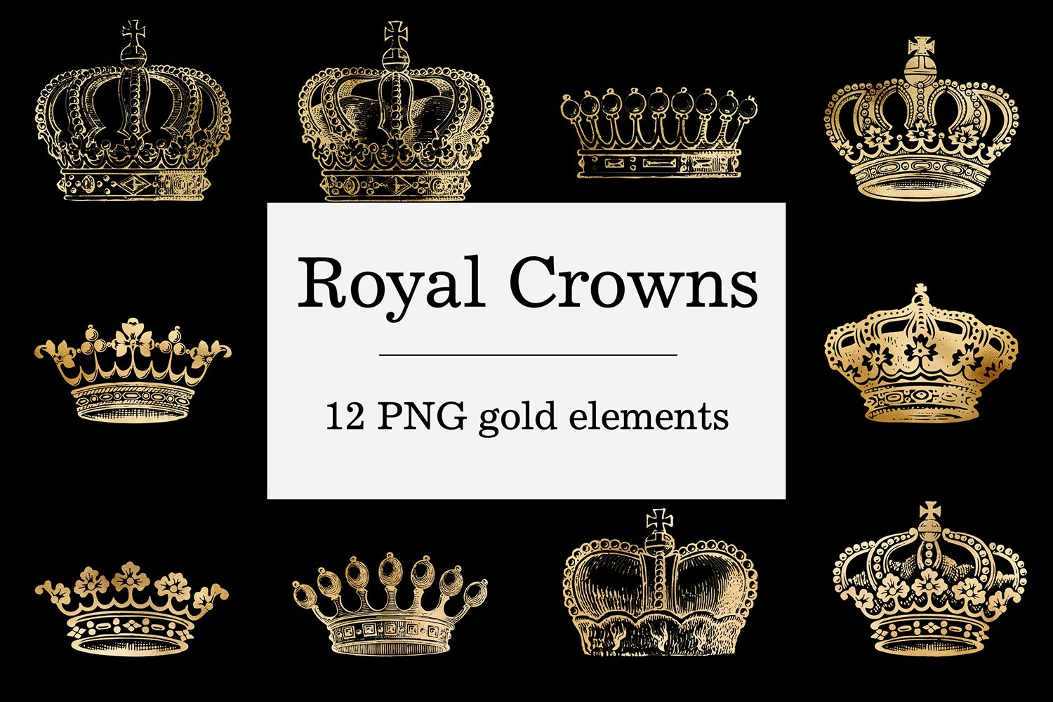 Gold Royal Crown Clipart