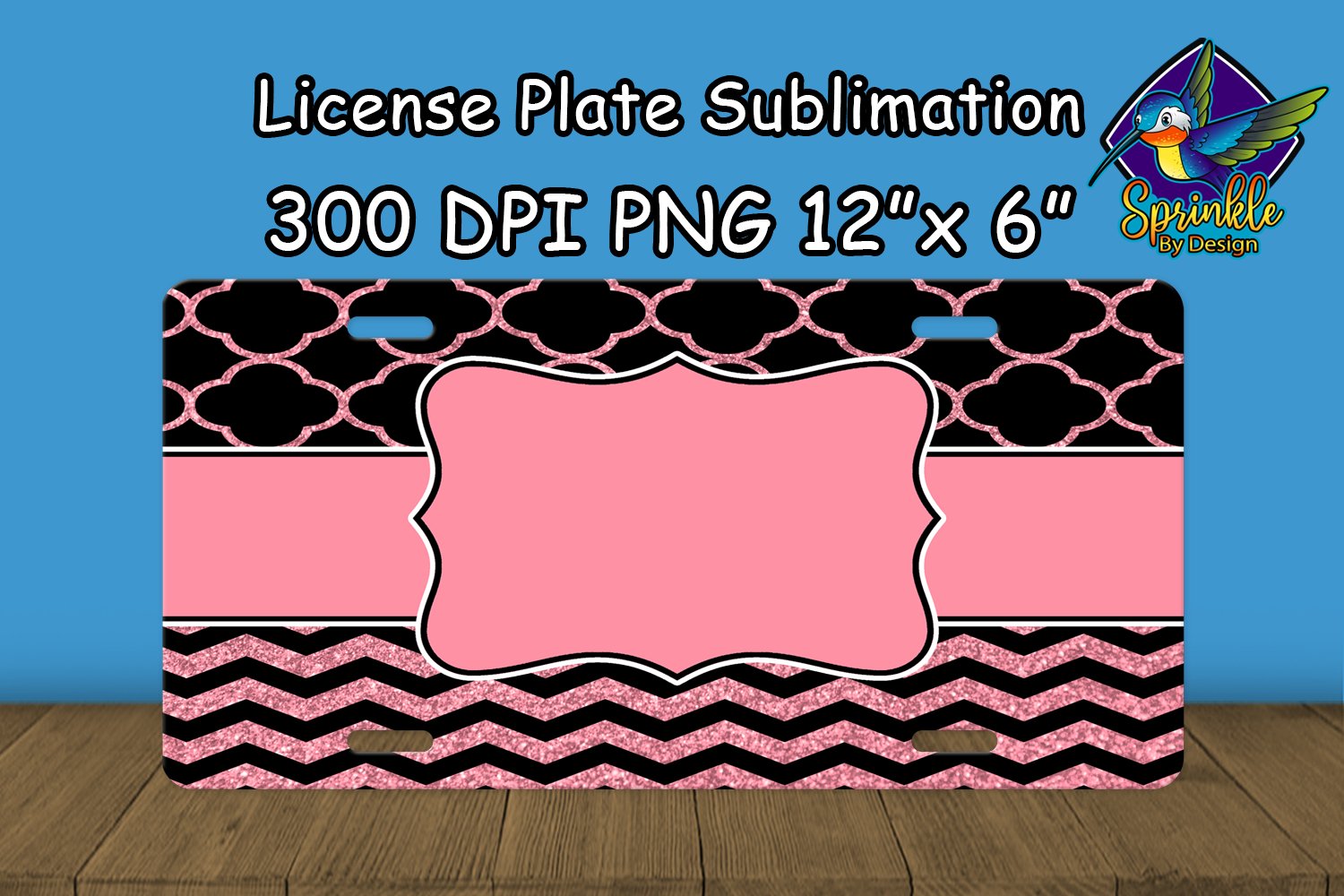 License Plate Sublimation Design (1015072)