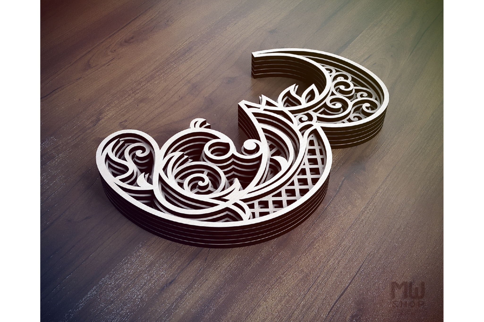 Layered Number 3, Multilayer Number 3 pattern, Number 3 SVG (579616 ...