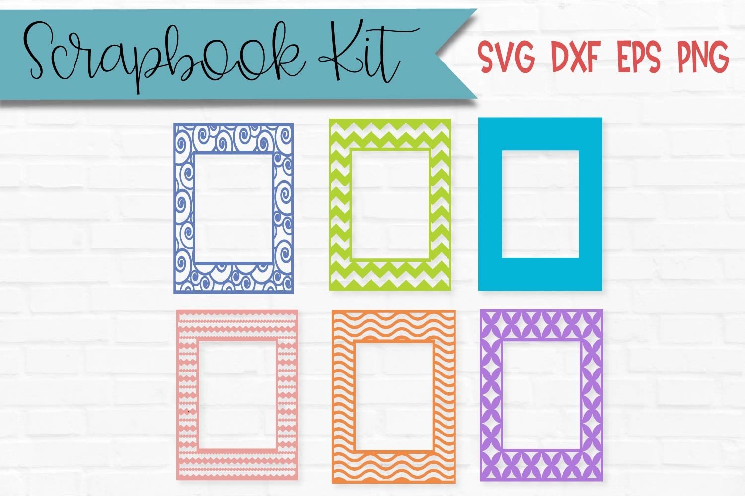 Patterned Frames Scrapbook Kit