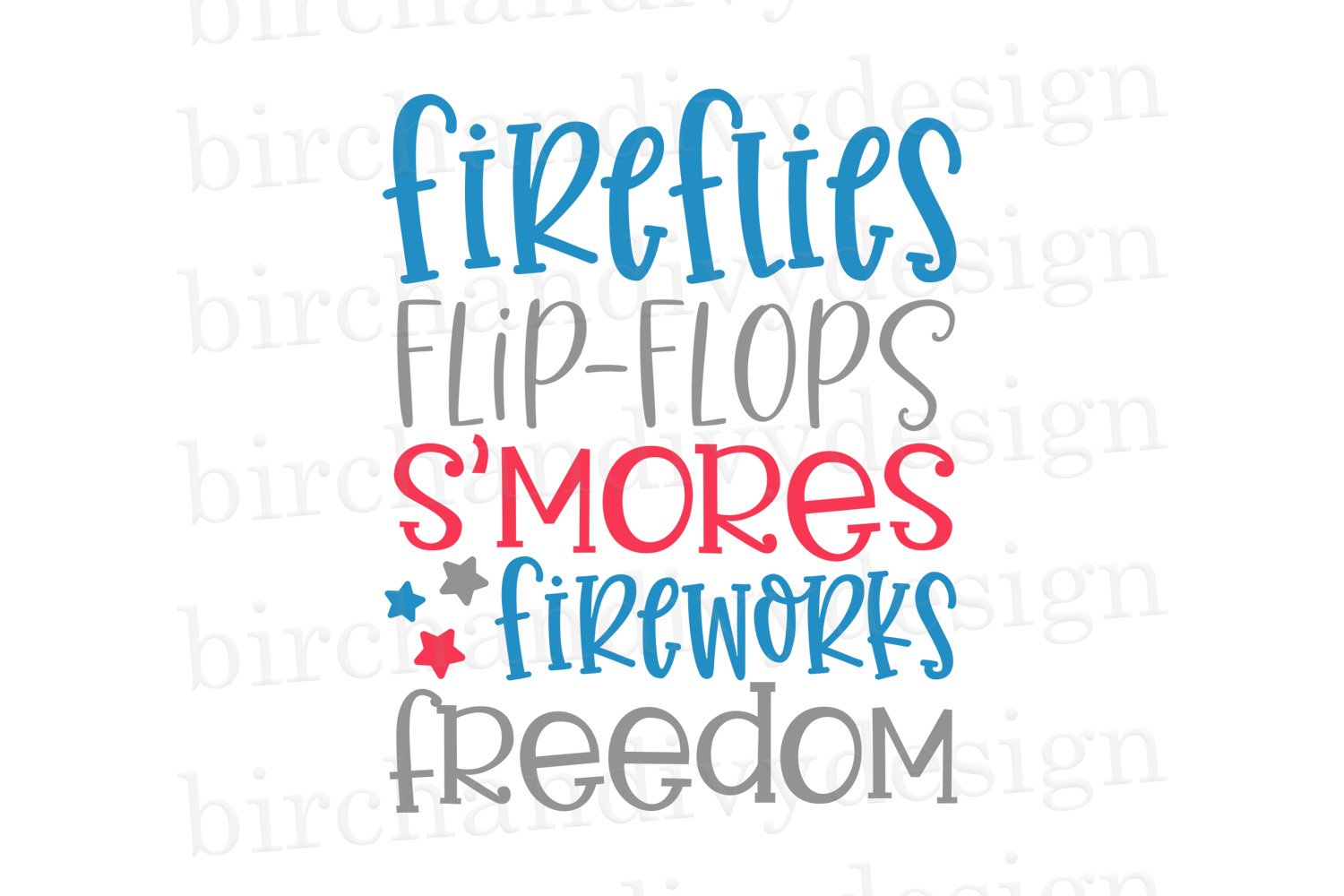 Fireflies, Flip-flops, S'mores Fireworks Freedom 4th of July (704418 ...