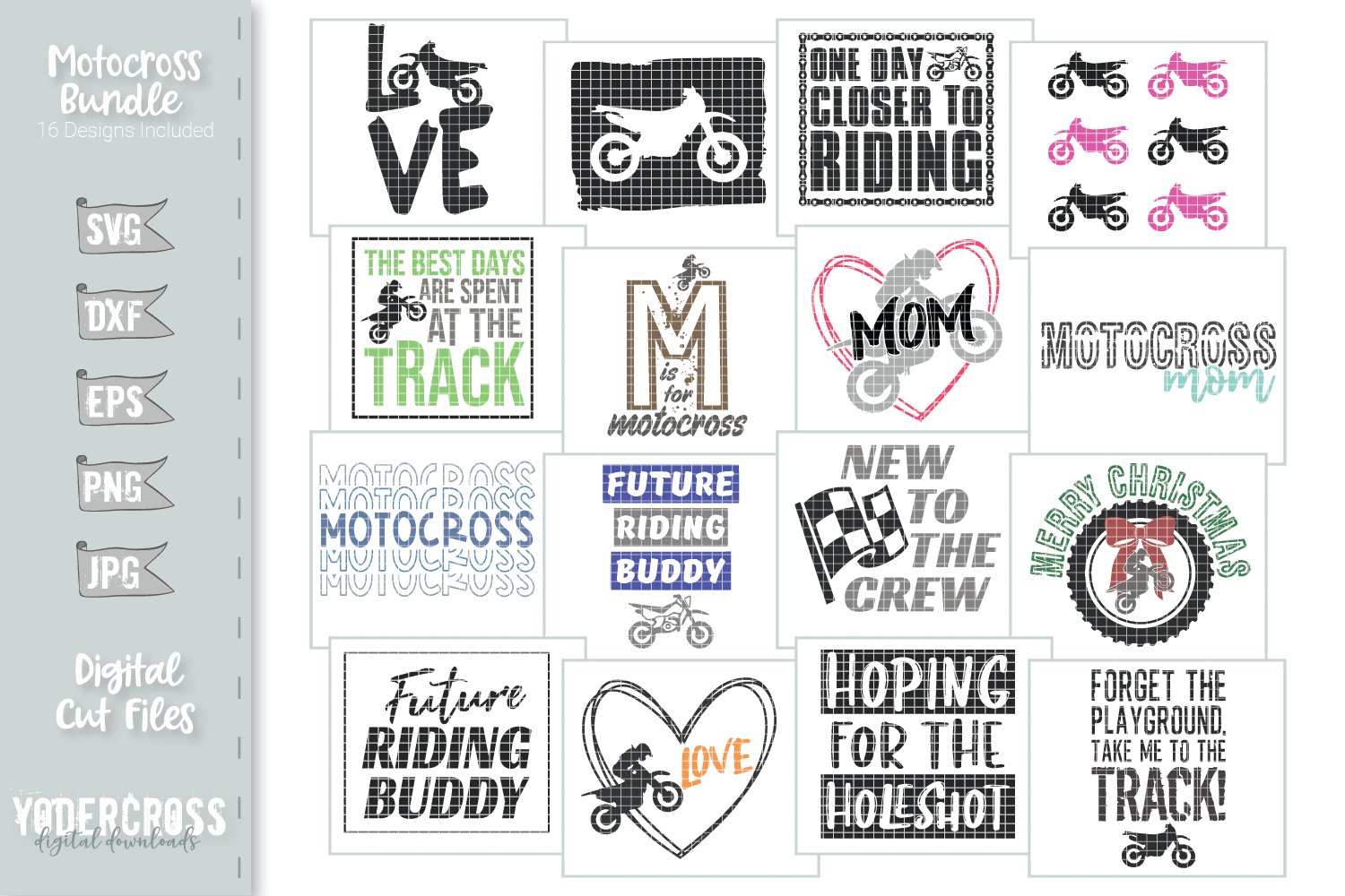 Motocross SVG Bundle (486707) | Cut Files | Design Bundles
