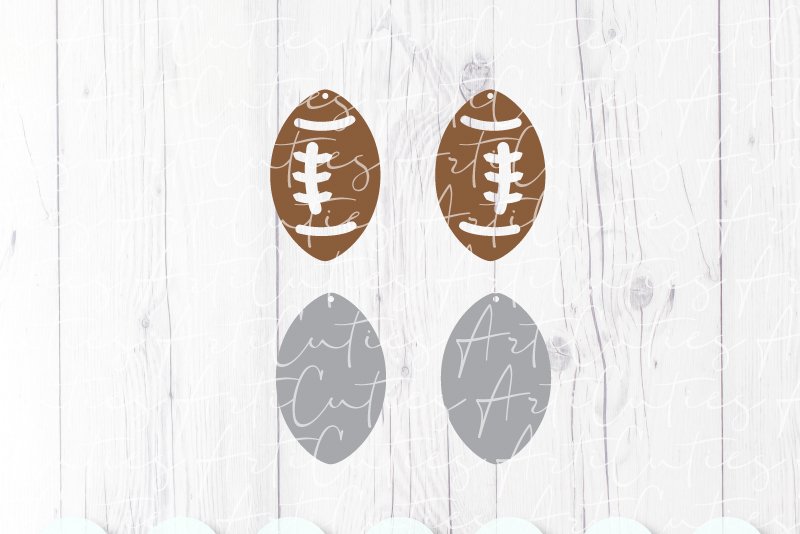 Football earrings template SVG, DIY earrings template (346995) | SVGs ...
