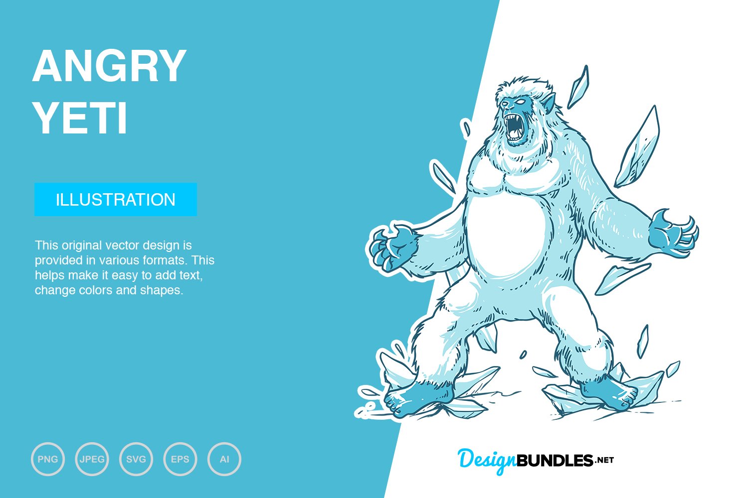 Angry Yeti Vector Illustration