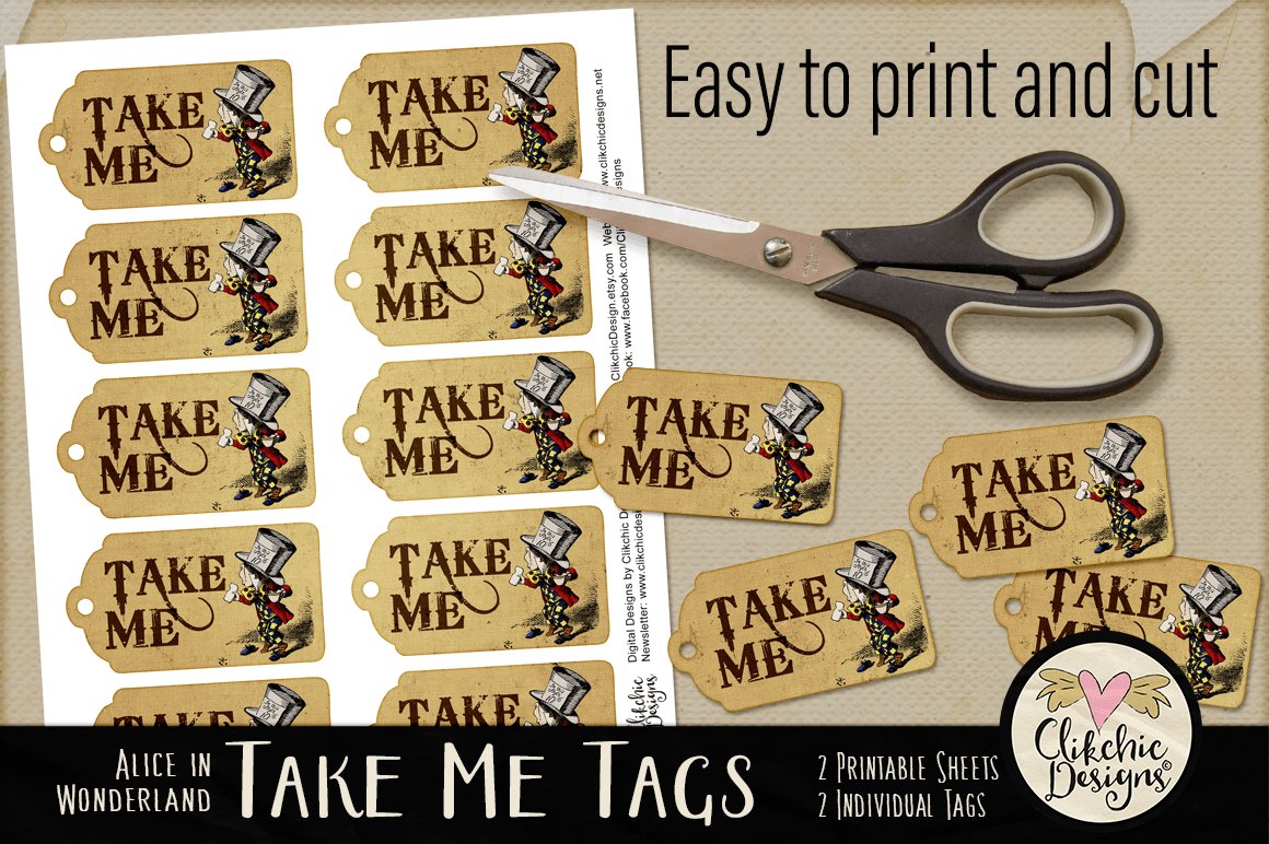 Alice In Wonderland Printable Labels