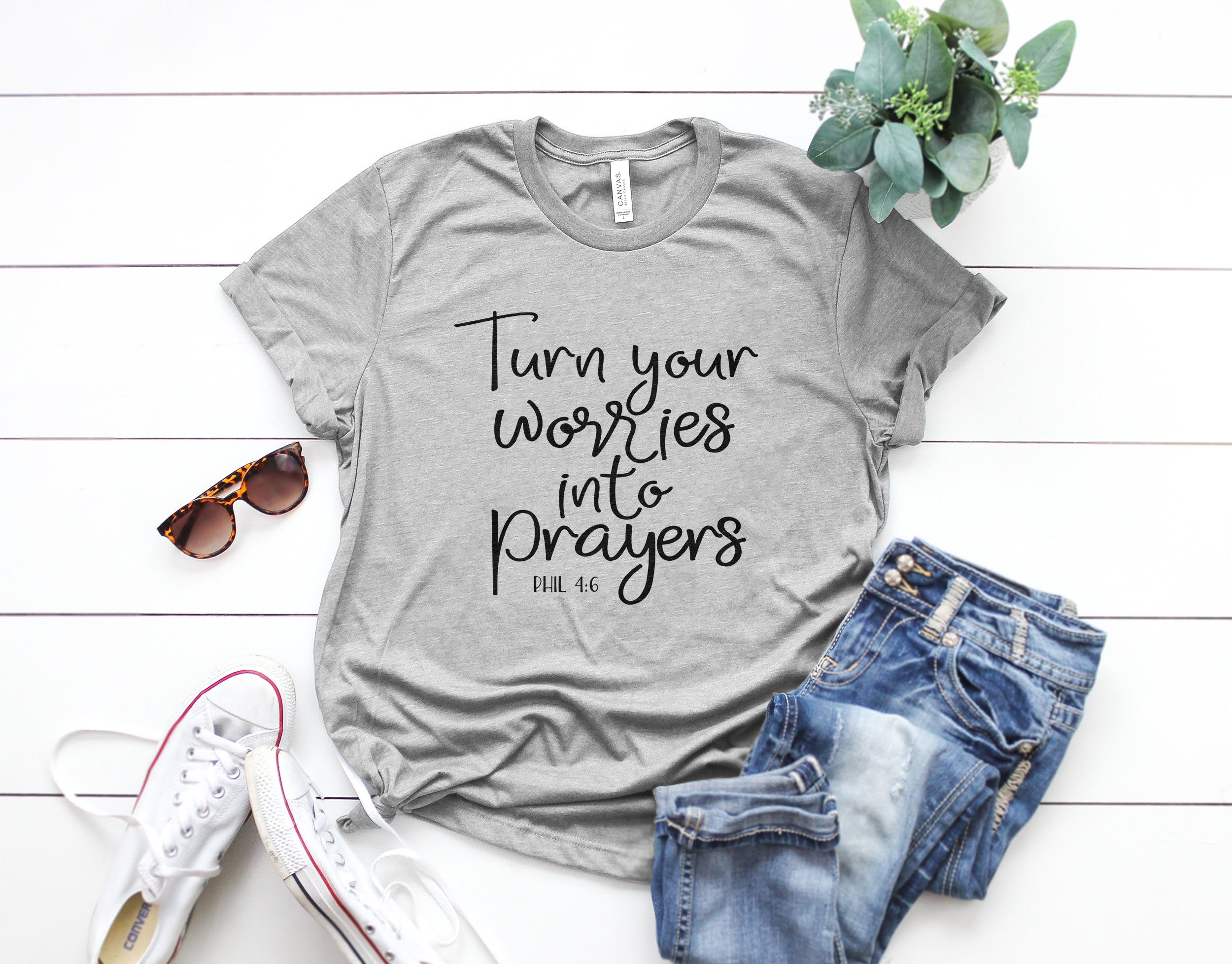 Turn your worries into prayers Printable (91267) | Printables | Design ...
