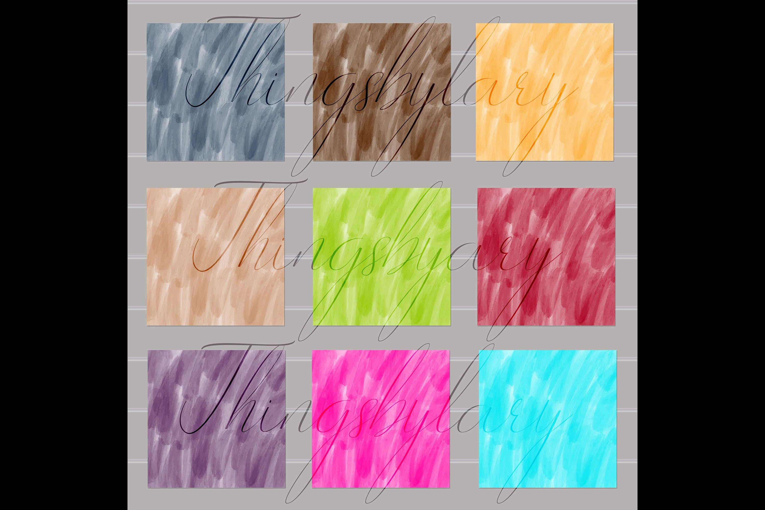 36 Watercolor Brush Wash Texture Digital Papers (135557) | Printables ...