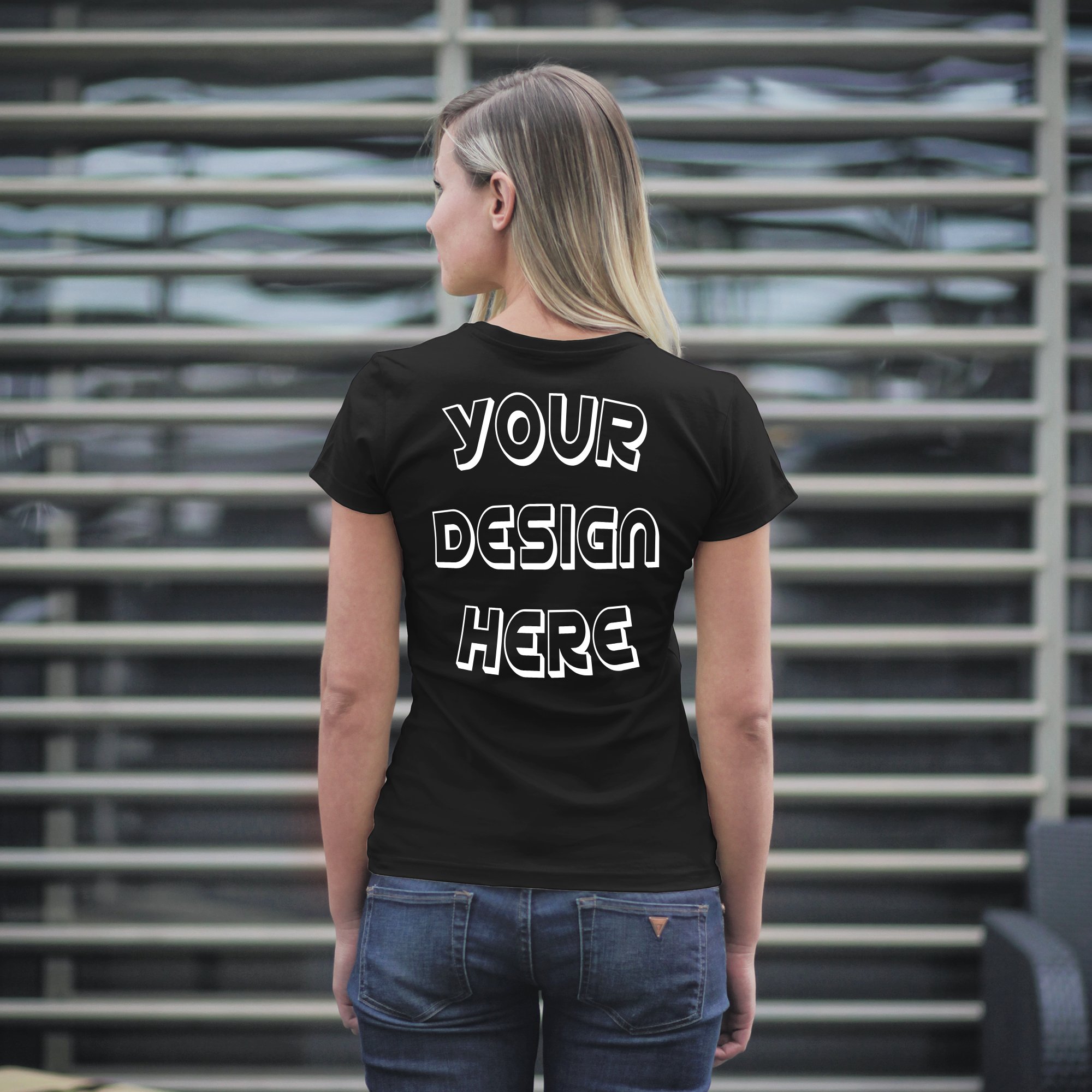 Female Back View T shirt Mock ups - 22 (232206) | Mockups | Design Bundles