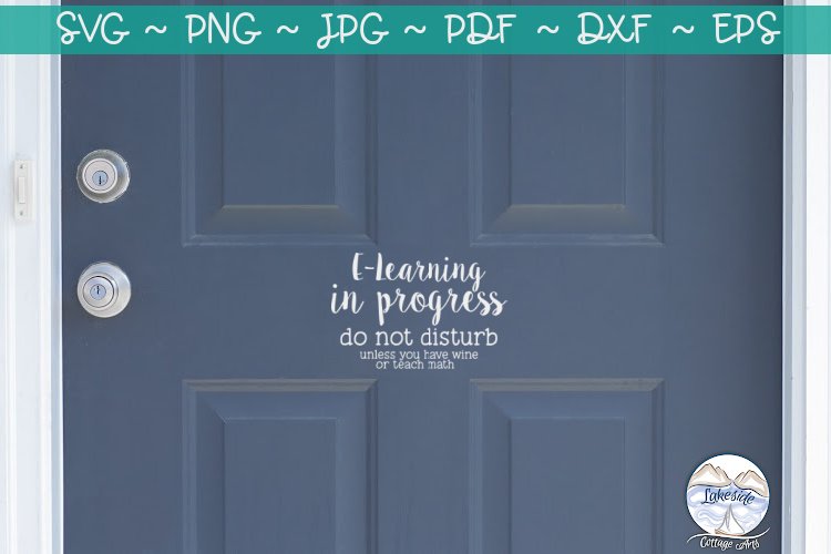 E-Learning in Progress Do Not Disturb SVG (849918) | Cut Files | Design ...