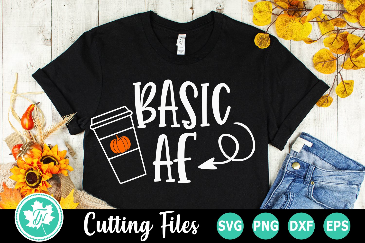 Basic AF - A Fall SVG Cut File (351977) | Cut Files | Design Bundles