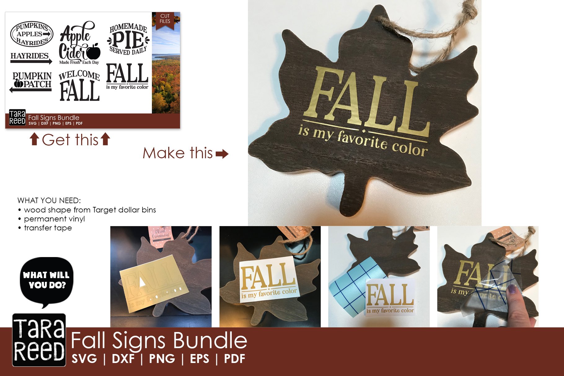 Fall Signs Bundle (113559) | Cut Files | Design Bundles