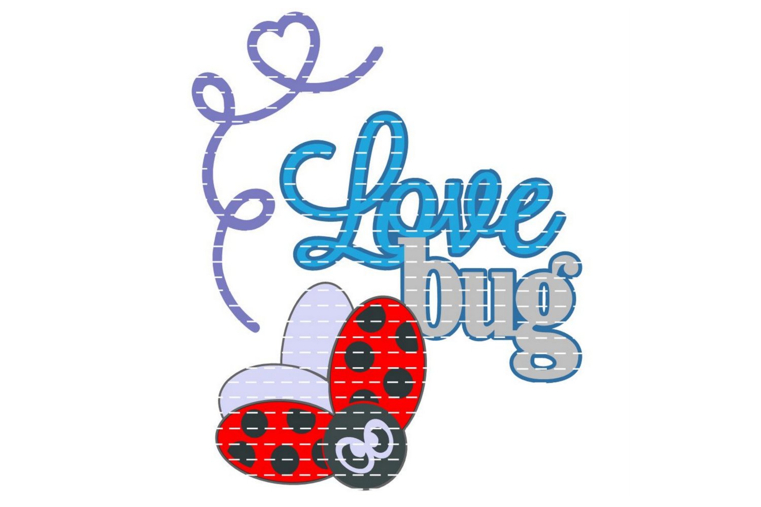 LoveBug LadyBug #01 Love Bug Heart Loops Bundle SVG Cut File (192814 ...