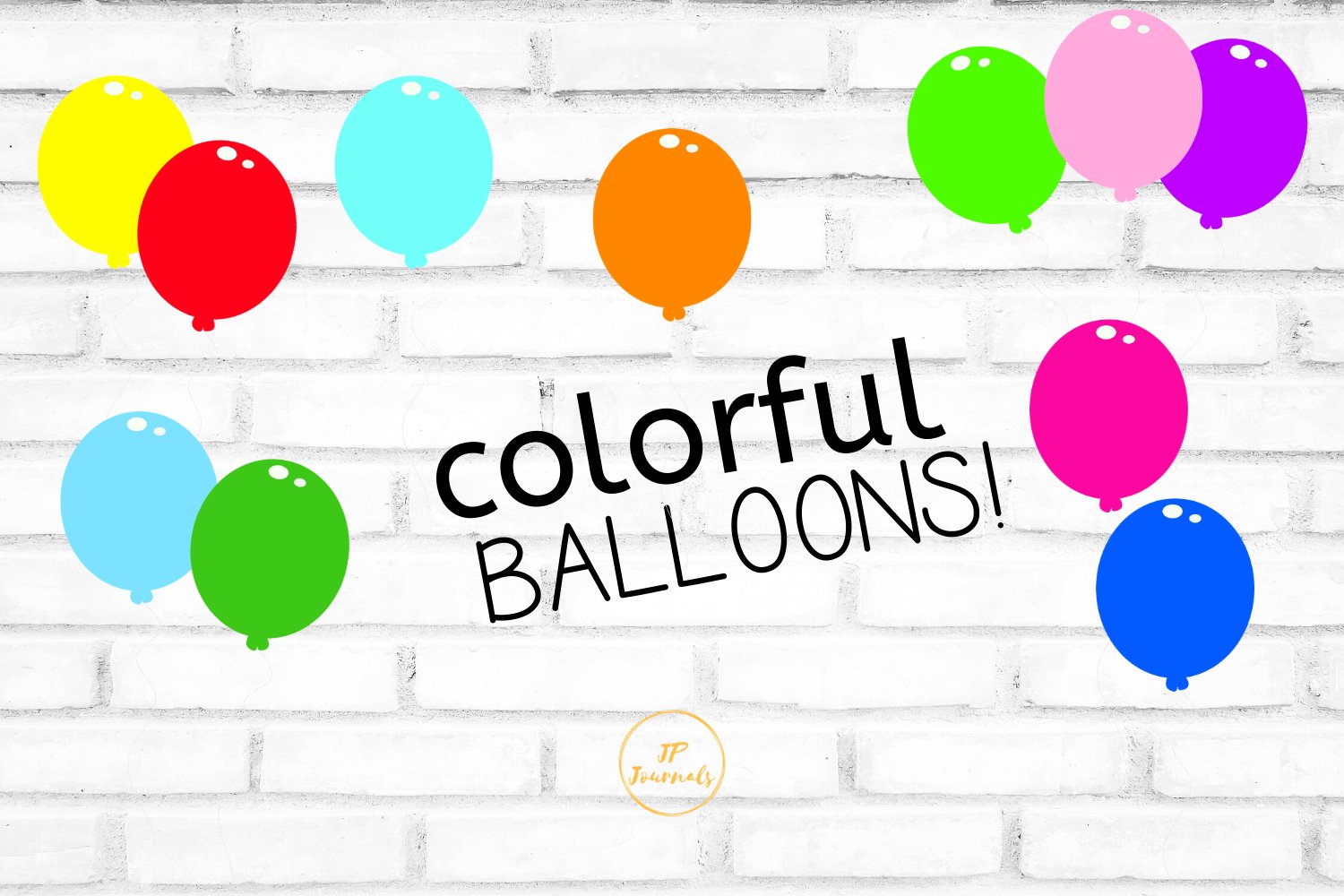 Colorful Balloons Clip Art (414581) | Elements | Design Bundles