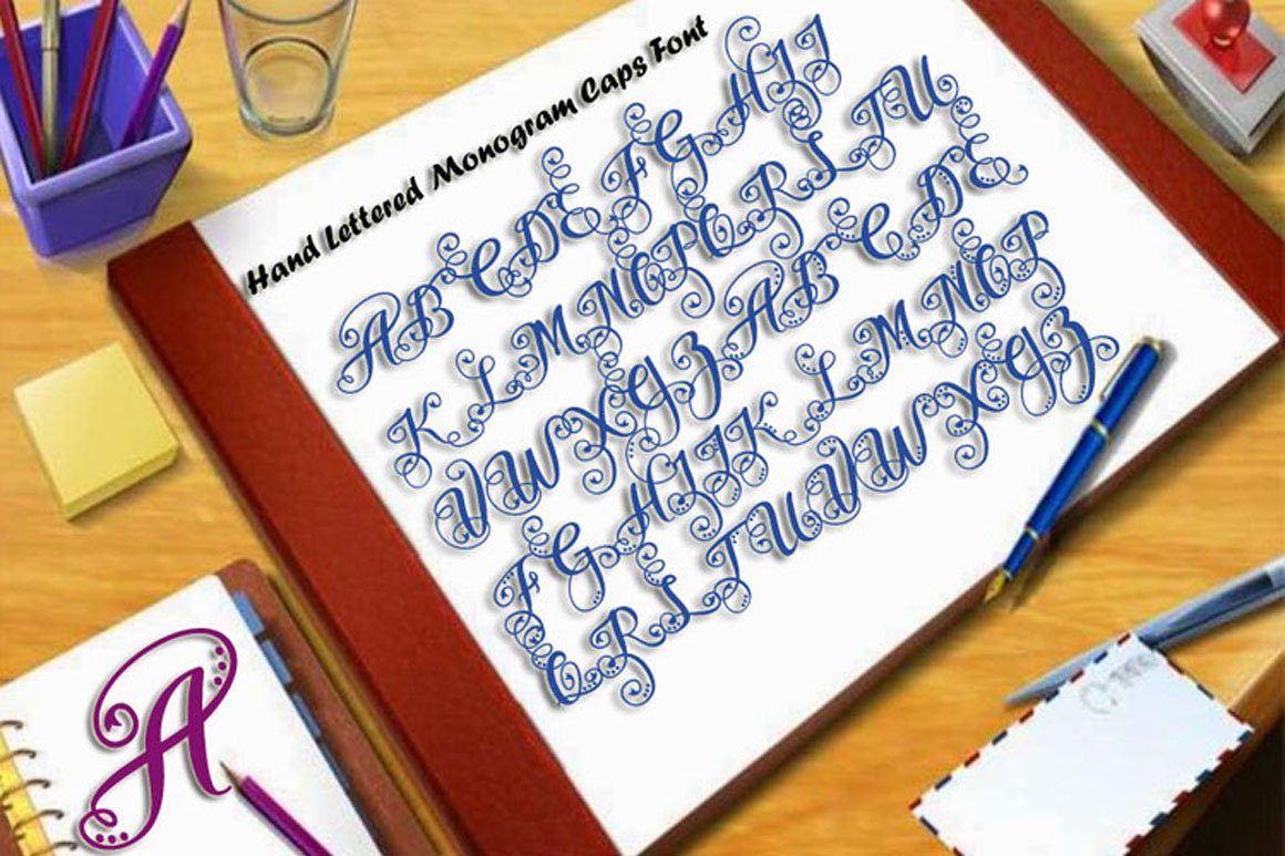 Alpha Monogram (158261) | Monogram | Font Bundles