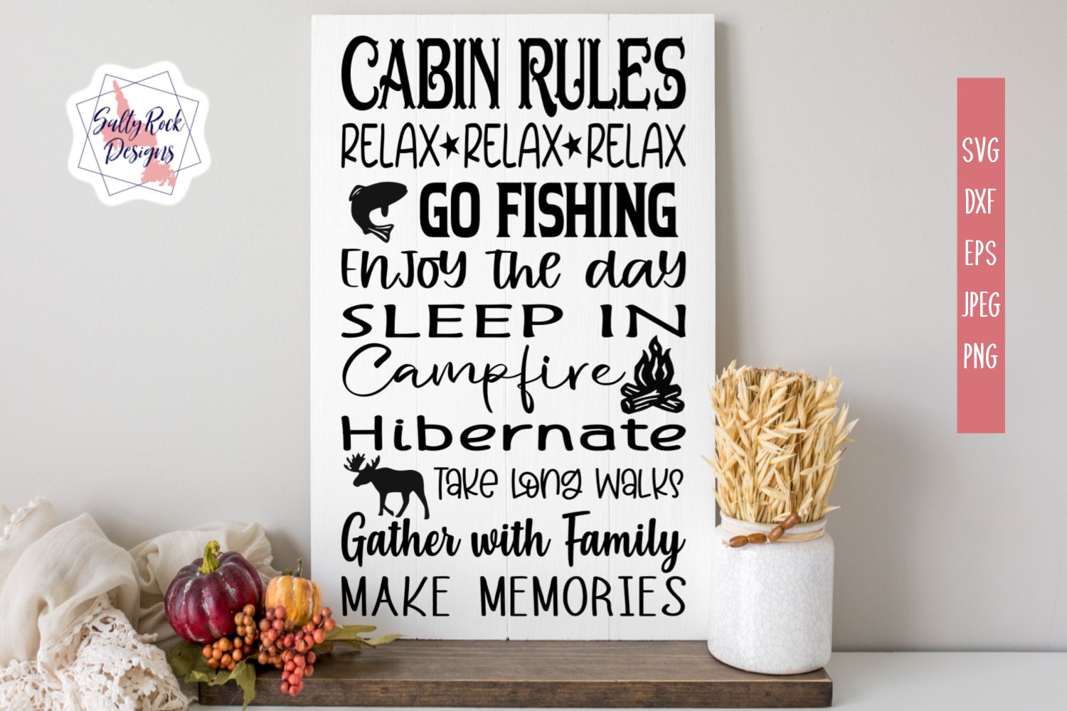 Cabin Rules SVG, Cabin SVG, Cabin Sign SVG, Cabin Cut File (958067 ...
