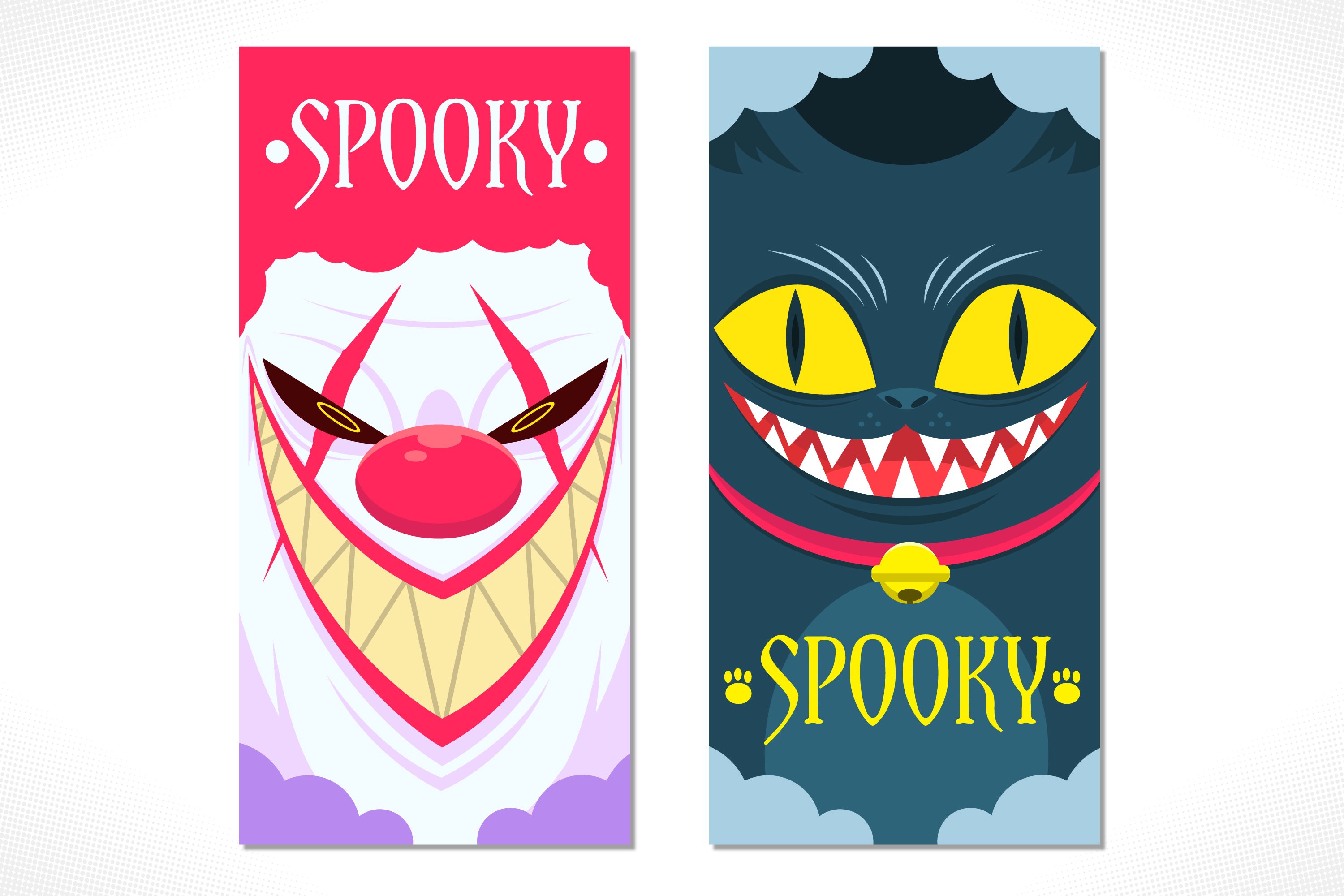 Scary Face Cards