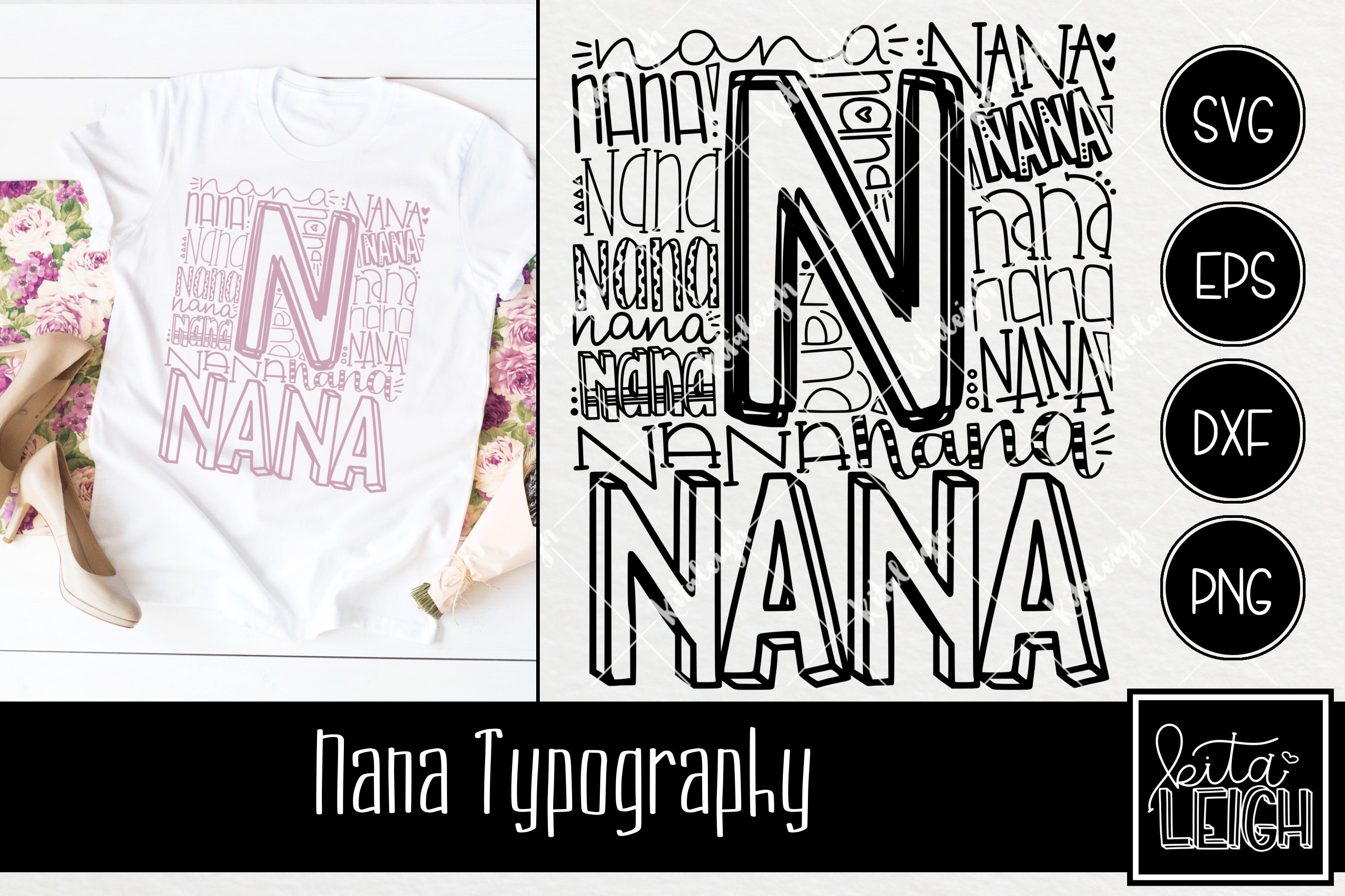 Nana Typography (190063) | Hand Lettered | Design Bundles