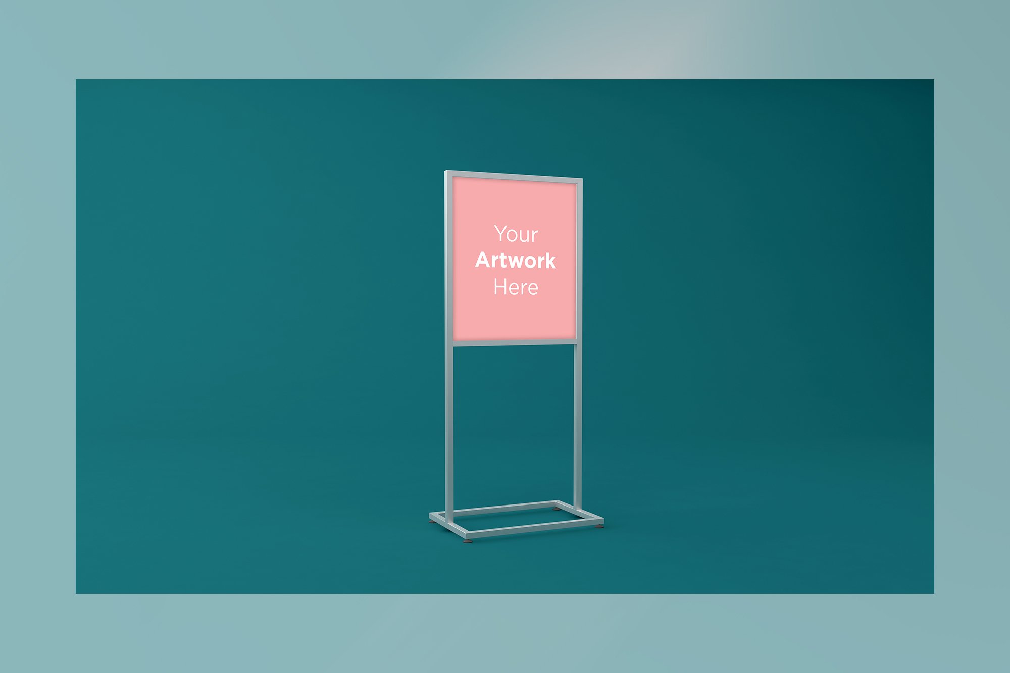 A Stand Advertising Board Mockup (1082011) | Signage | Design Bundles