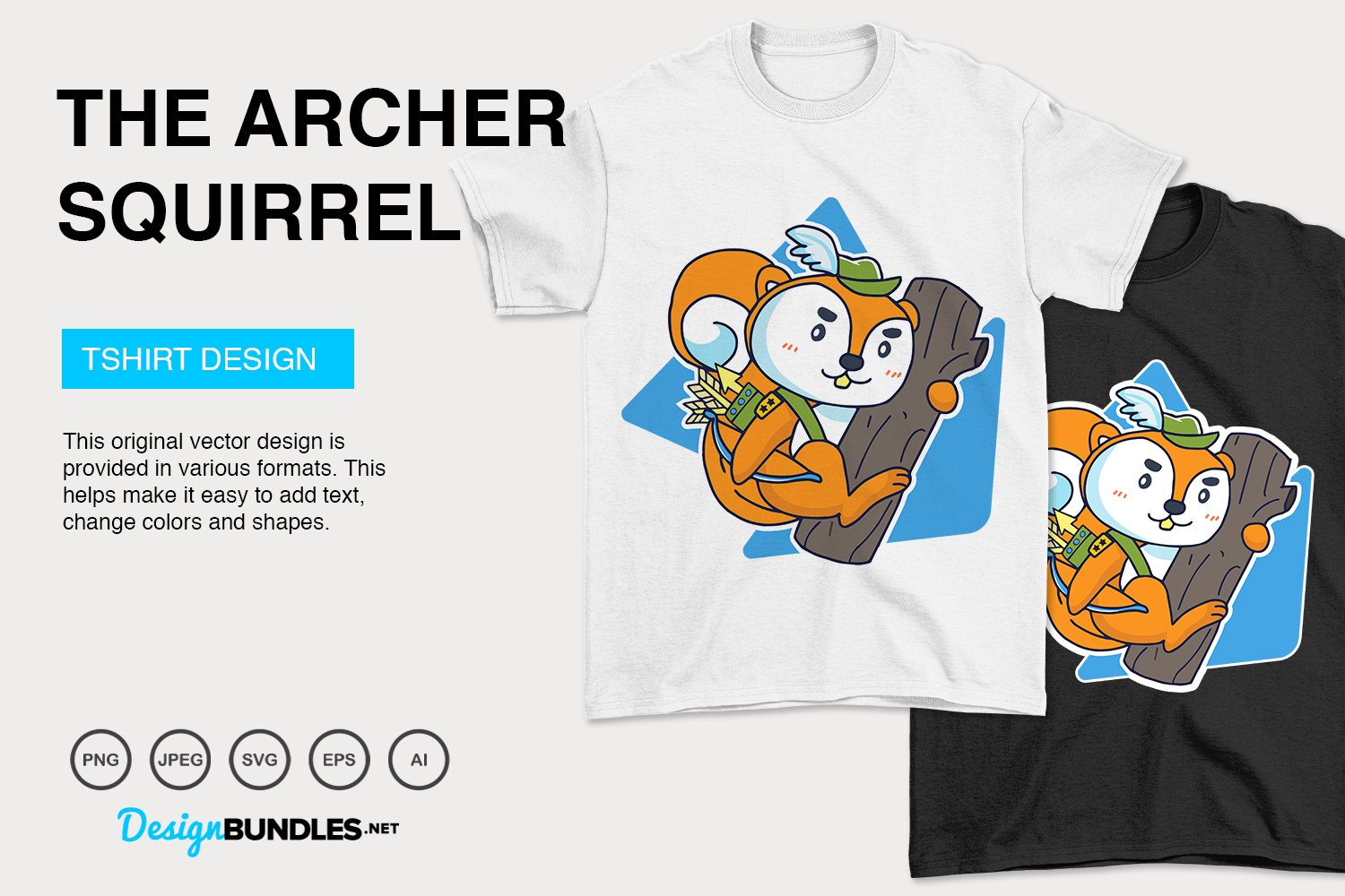 The Archer Squirrel Vector Illustration
