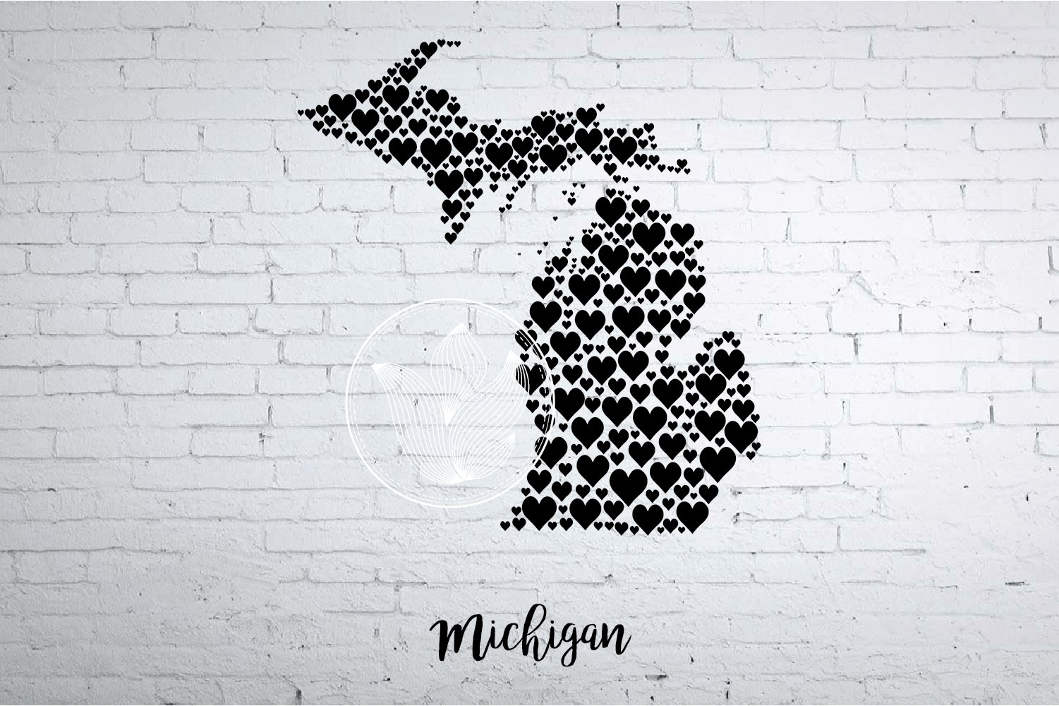 Michigan heart map jpg, png, eps, svg, dxf, pdf (311607 ...