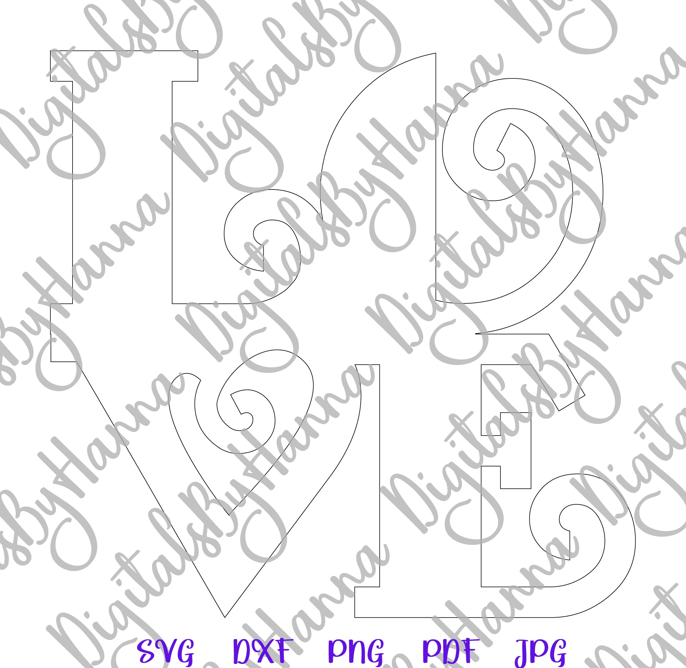 Love Sign Home Decor Print & Cut PNG SVG DXF PDF JPG Files (418522 ...