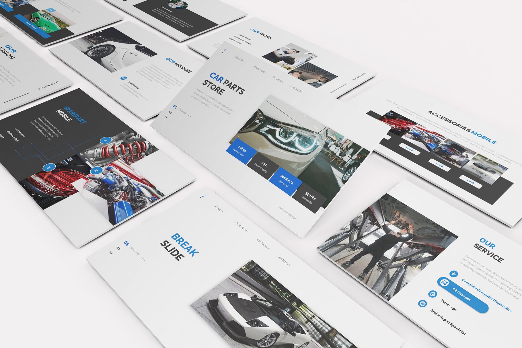 Car Parts Store Google Slides (531734) | Presentation Templates ...