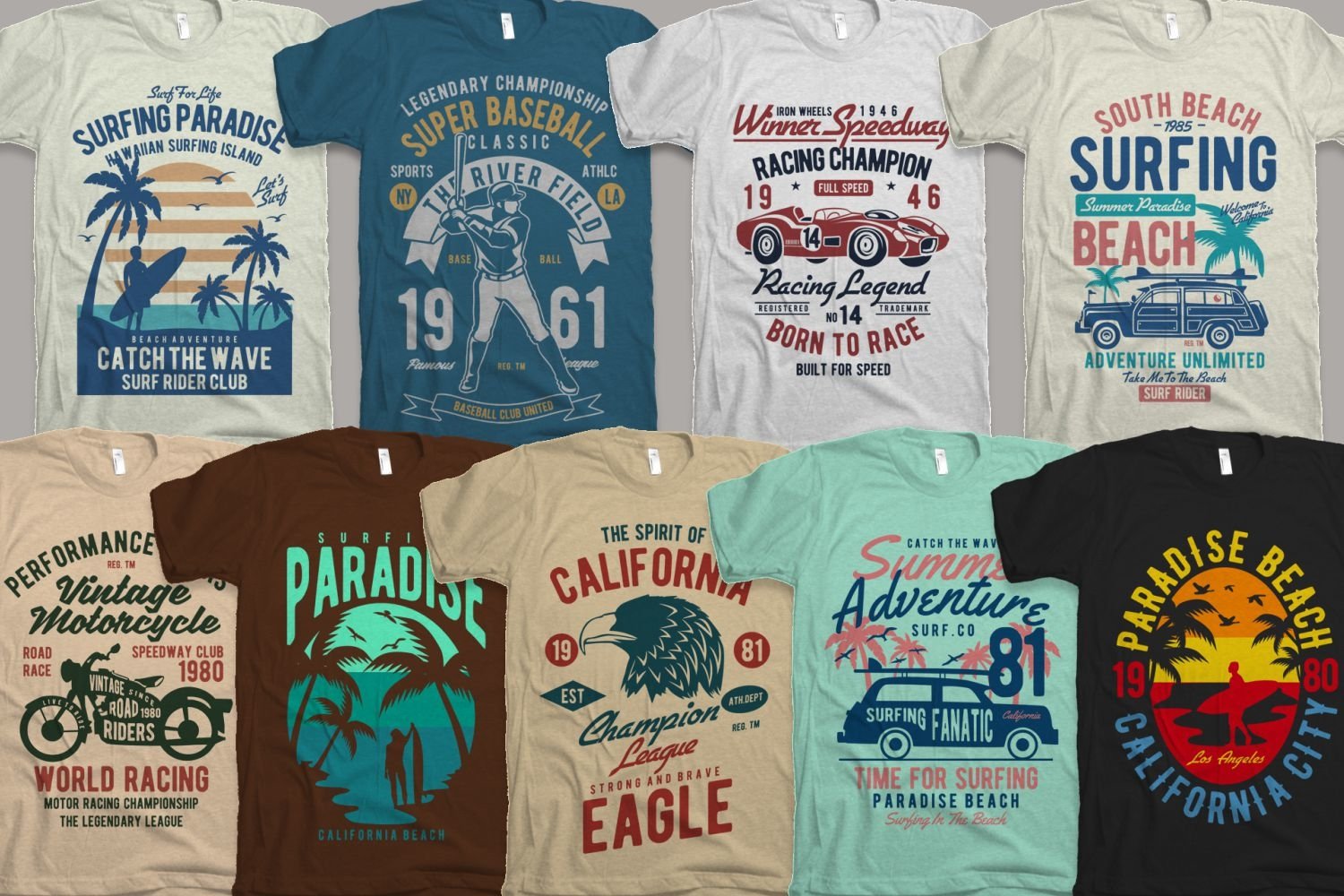 25 Premium Tshirt Designs Big Bundle 8 (97249) | Illustrations | Design ...