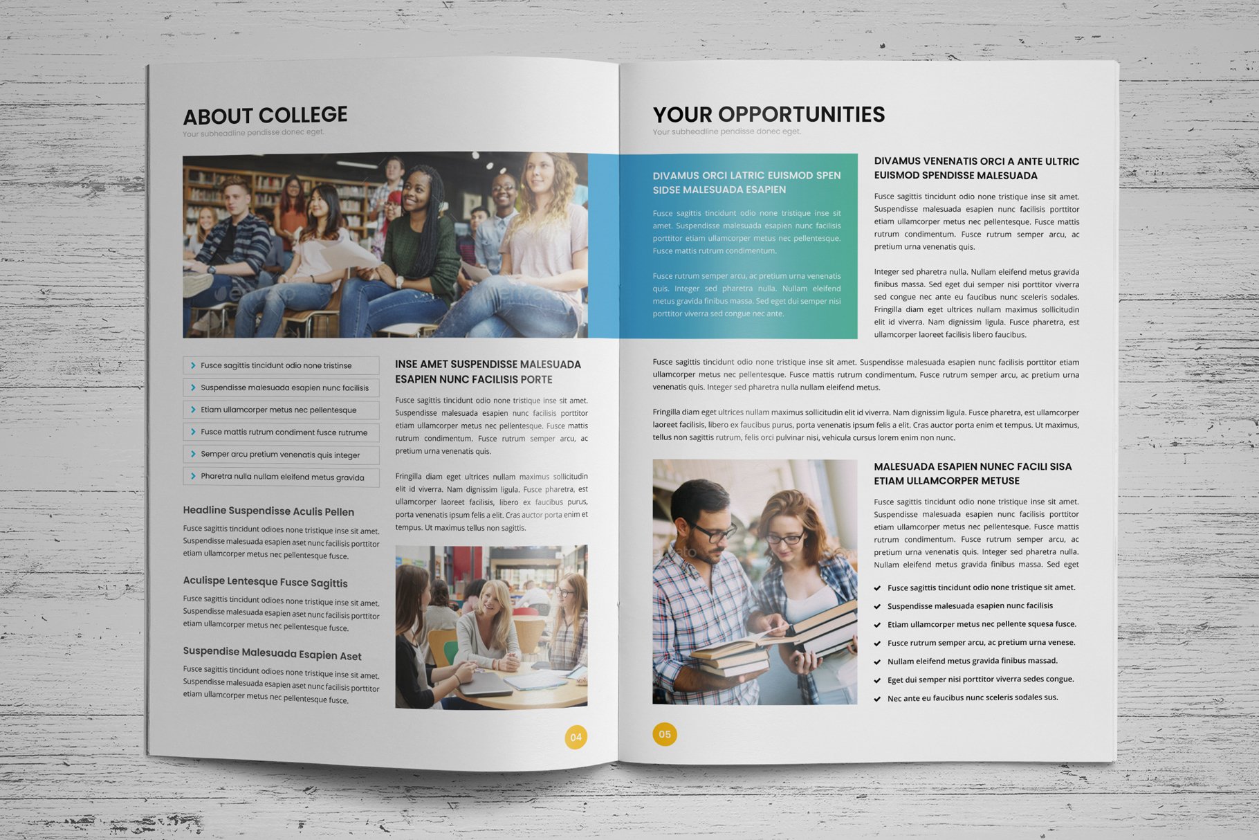 Education Prospectus Brochure v10 (294942) | Brochures | Design Bundles