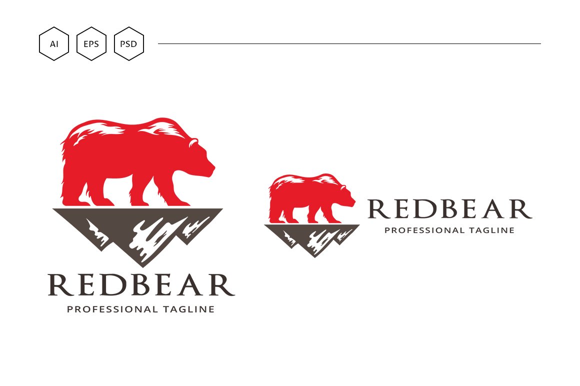 Red Bear Logo (671304) | Logos | Design Bundles
